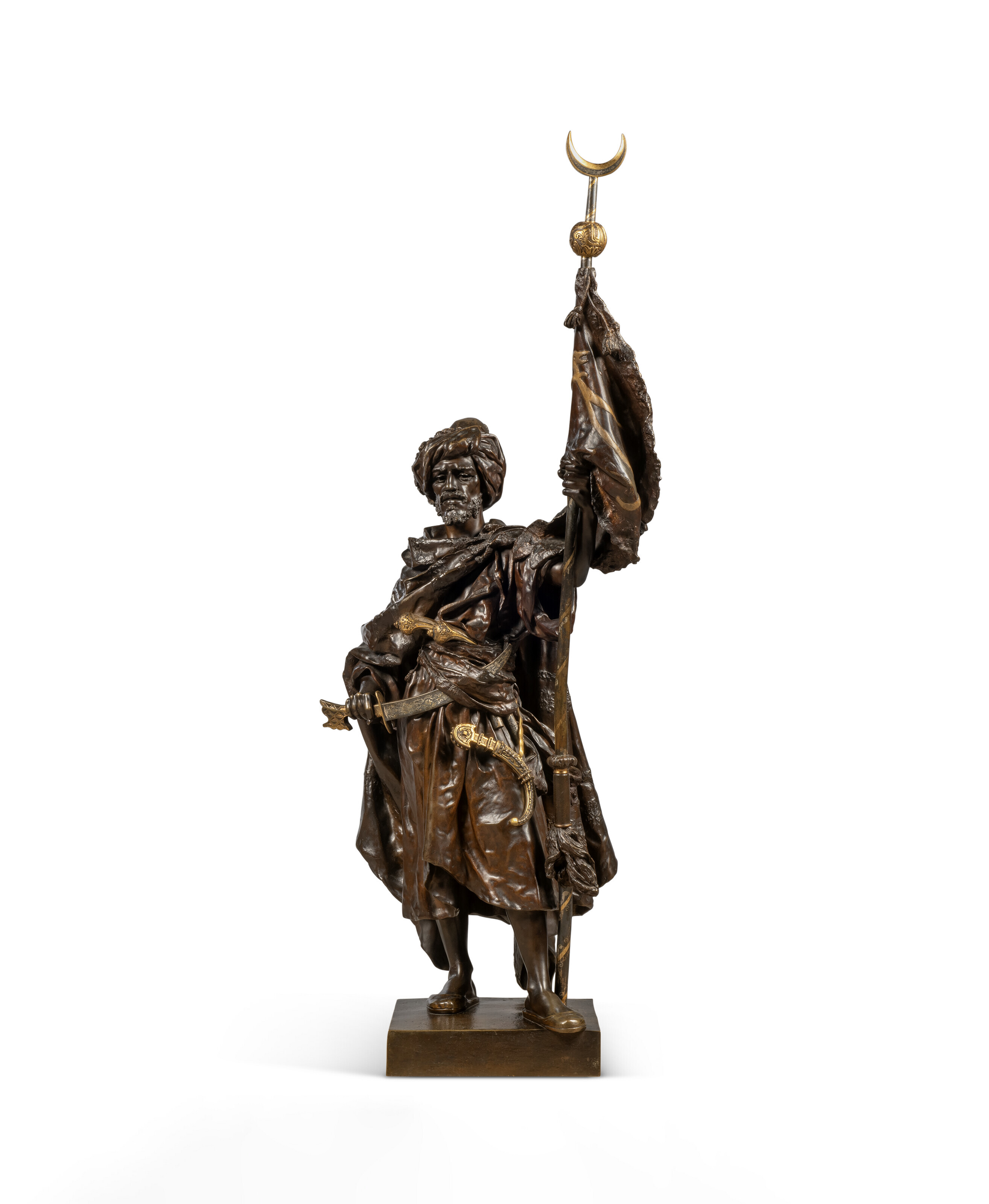 HENRI HONORE PLE (FRENCH, 1853-1922), Le Mahdi (An Arab warrior with ...