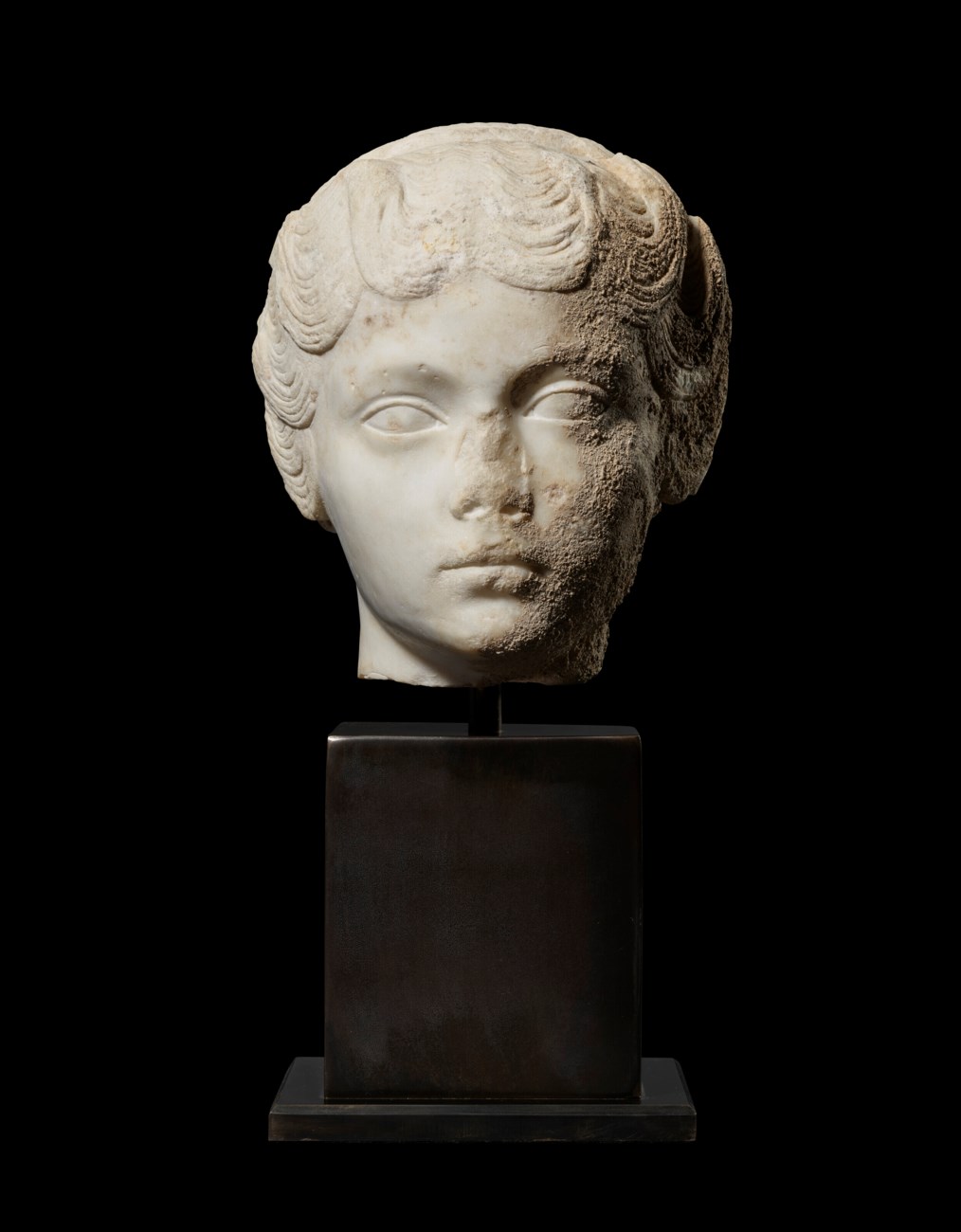 A ROMAN MARBLE PORTRAIT HEAD OF FAUSTINA MINOR, ANTONINE PERIOD, CIRCA ...