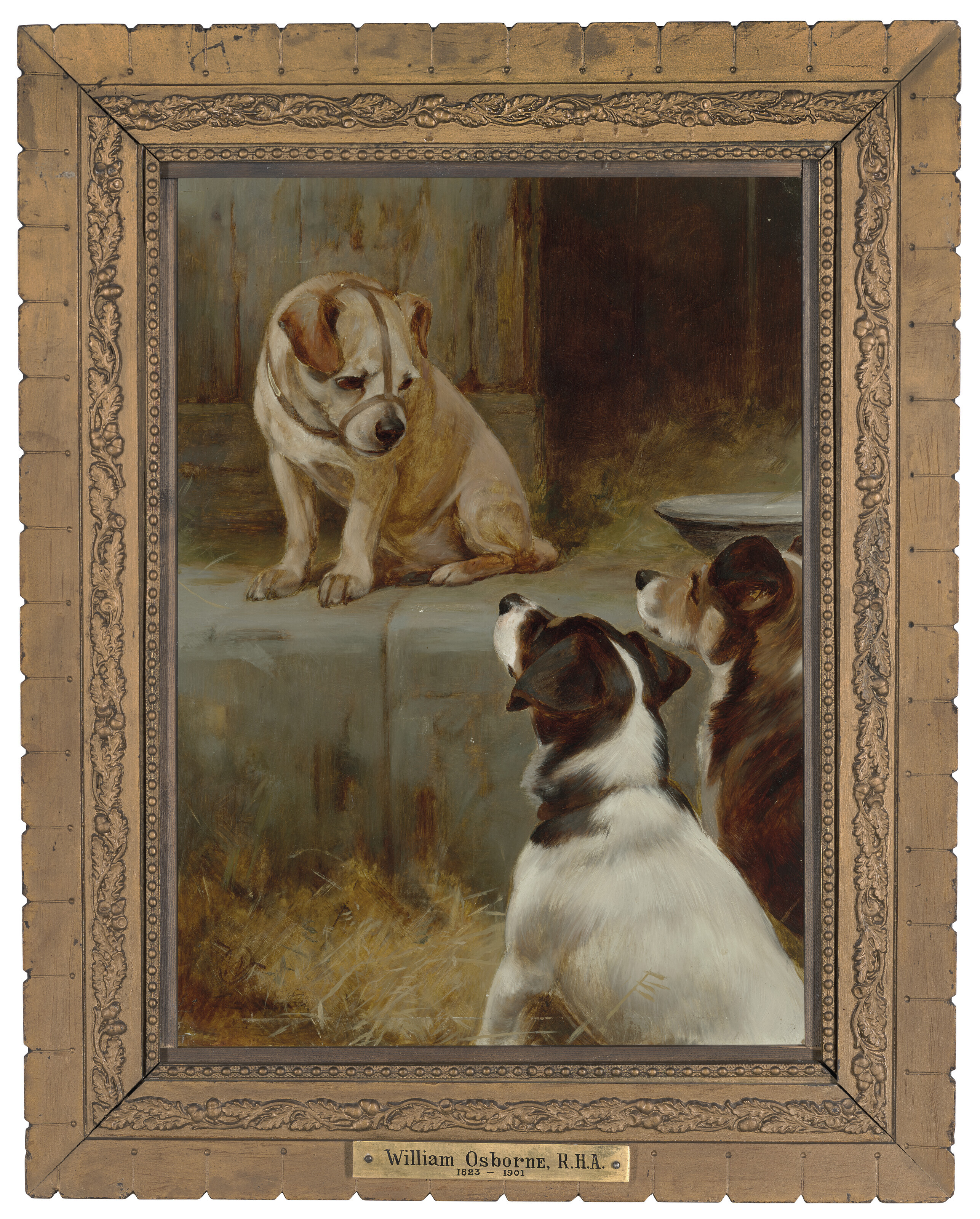 WILLIAM ELSTOB MARSHALL (BRITISH, FL.1859-1880), The head of a terrier ...