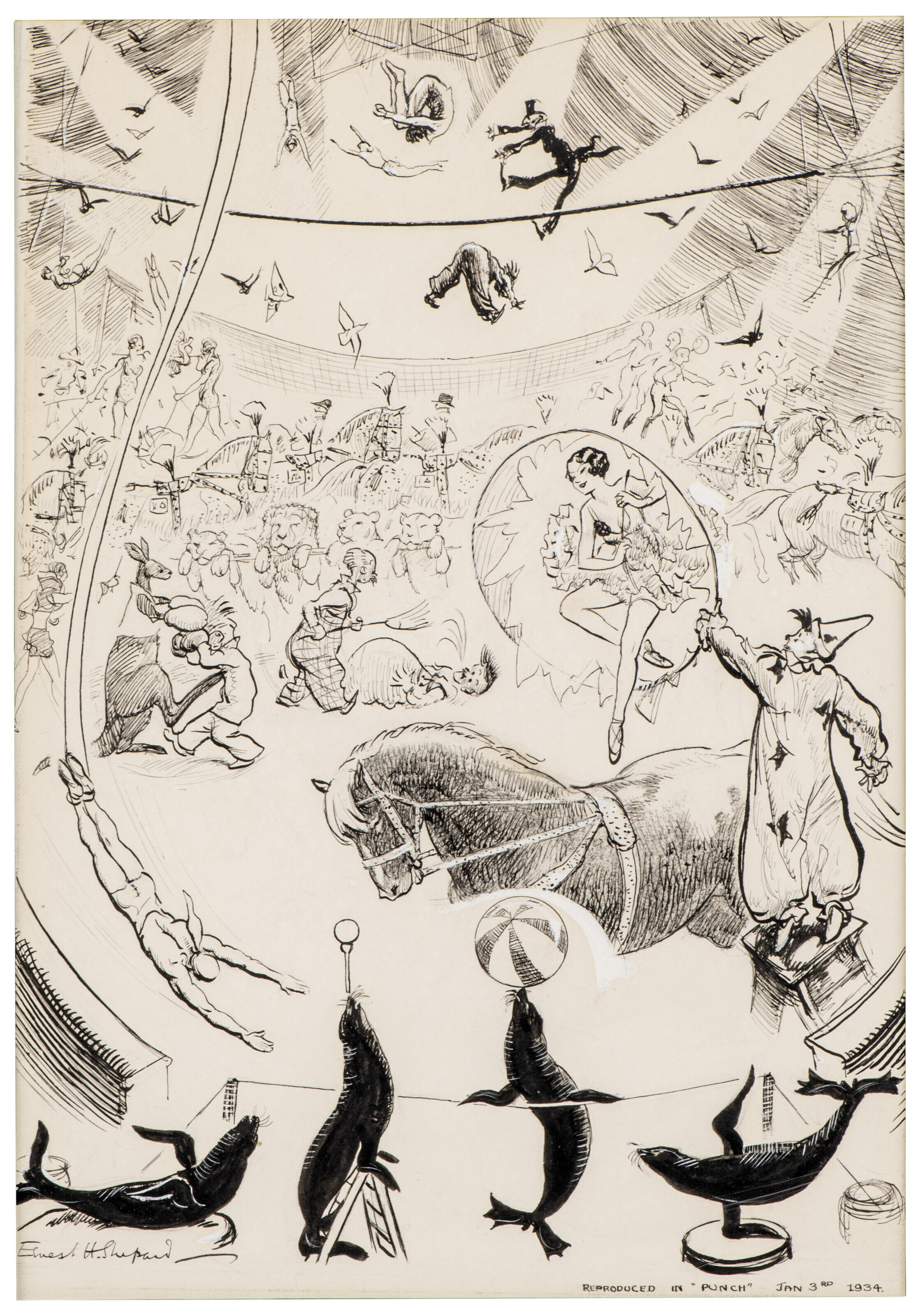 ERNEST HOWARD SHEPARD, O.B.E., M.C. (1879-1976), A circus scene | Christie’s