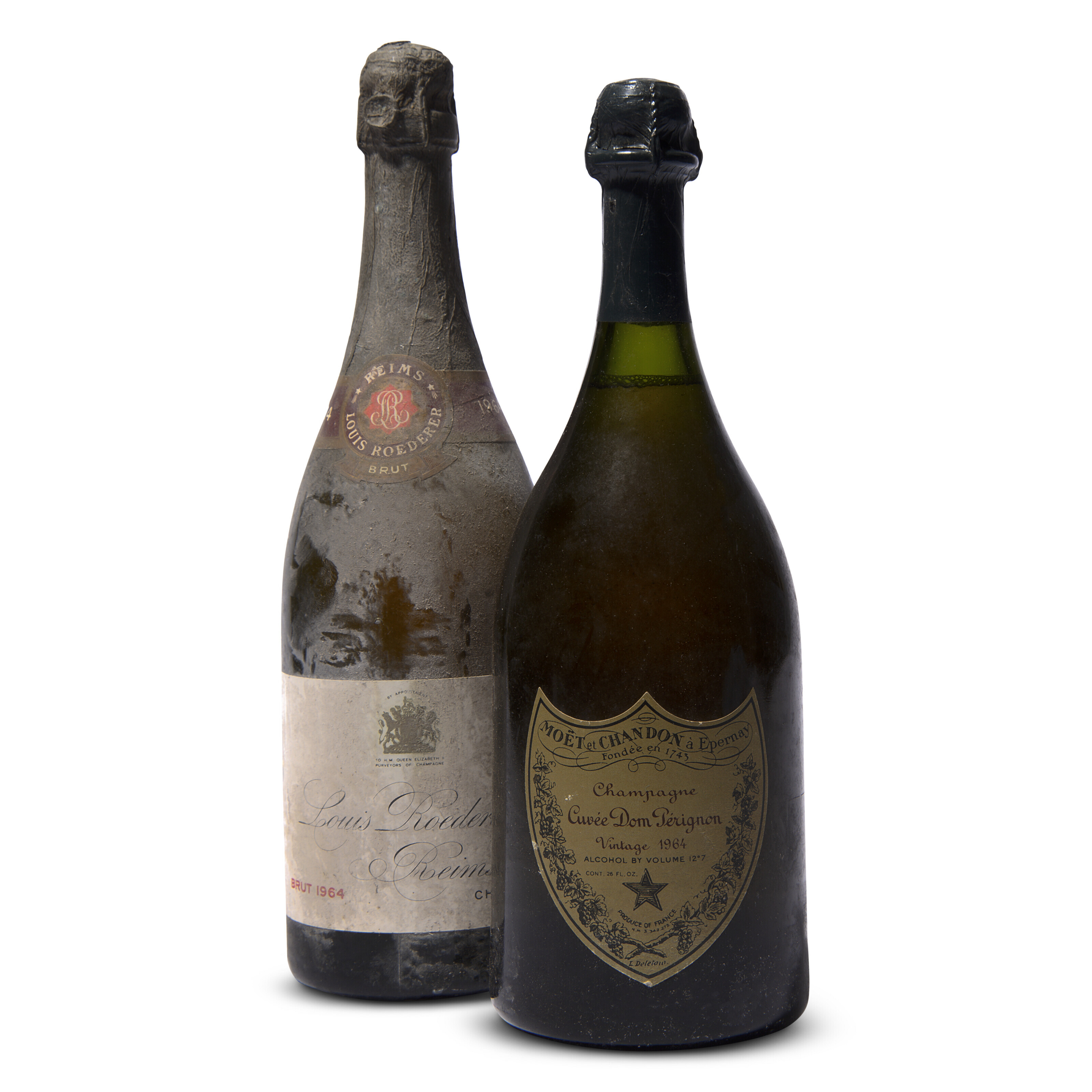 Mixed Dom Pérignon and Louis Roederer 1964, Dom Pérignon 1964Scuffed ...