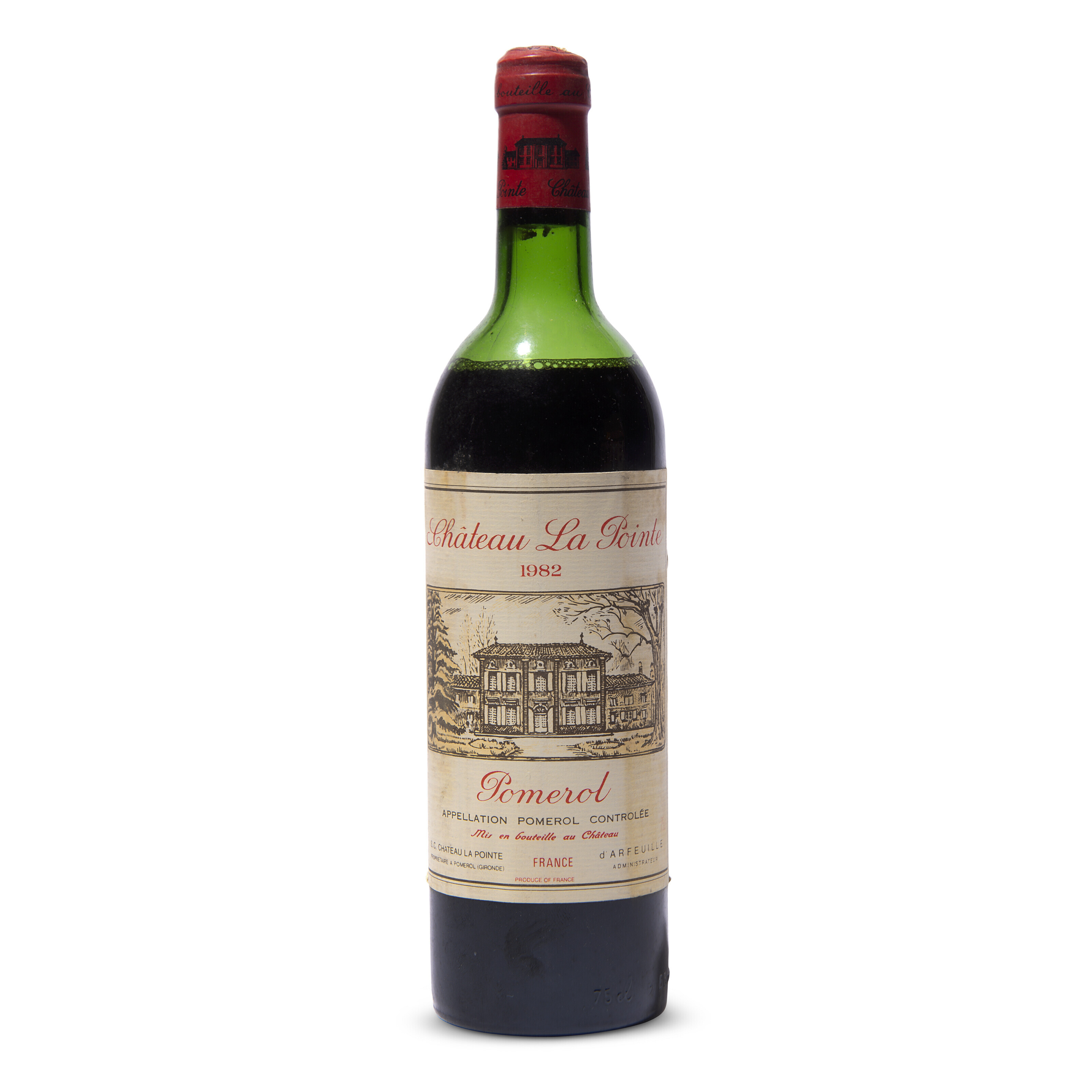 Château La Pointe 1982, PomerolSlightly scuffed capsules. Bin-soiled ...