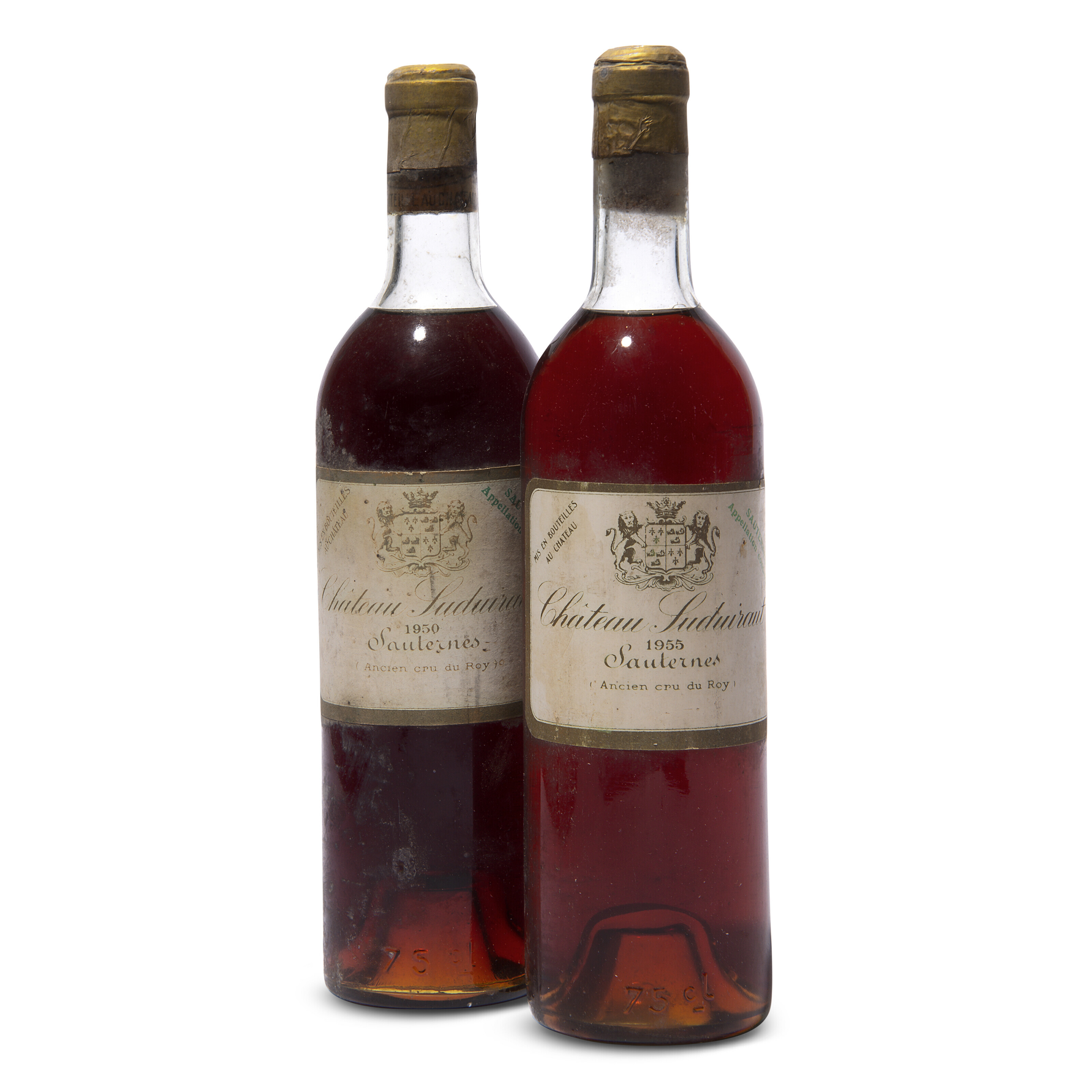 Mixed Suduiraut 1950-1959, Château Suduiraut 1950Oxidised capsule. Bin ...