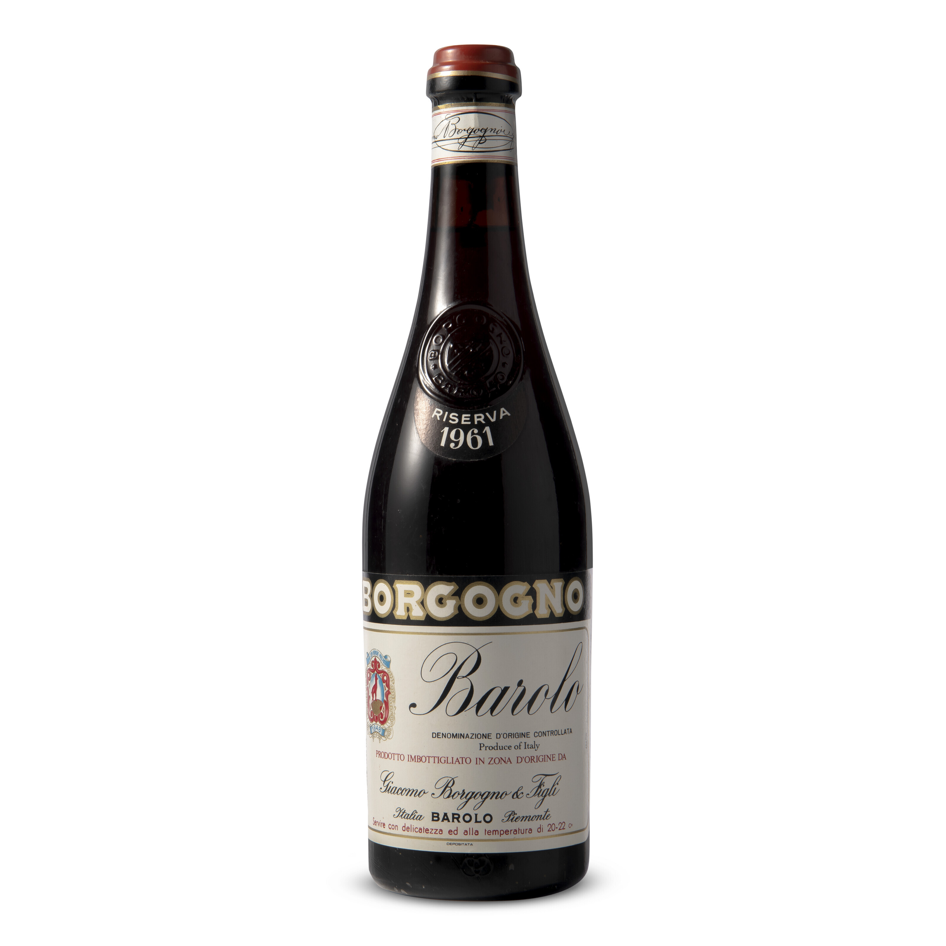 Borgogno, Barolo Riserva 1961, PiedmontIn original carton. Original ...