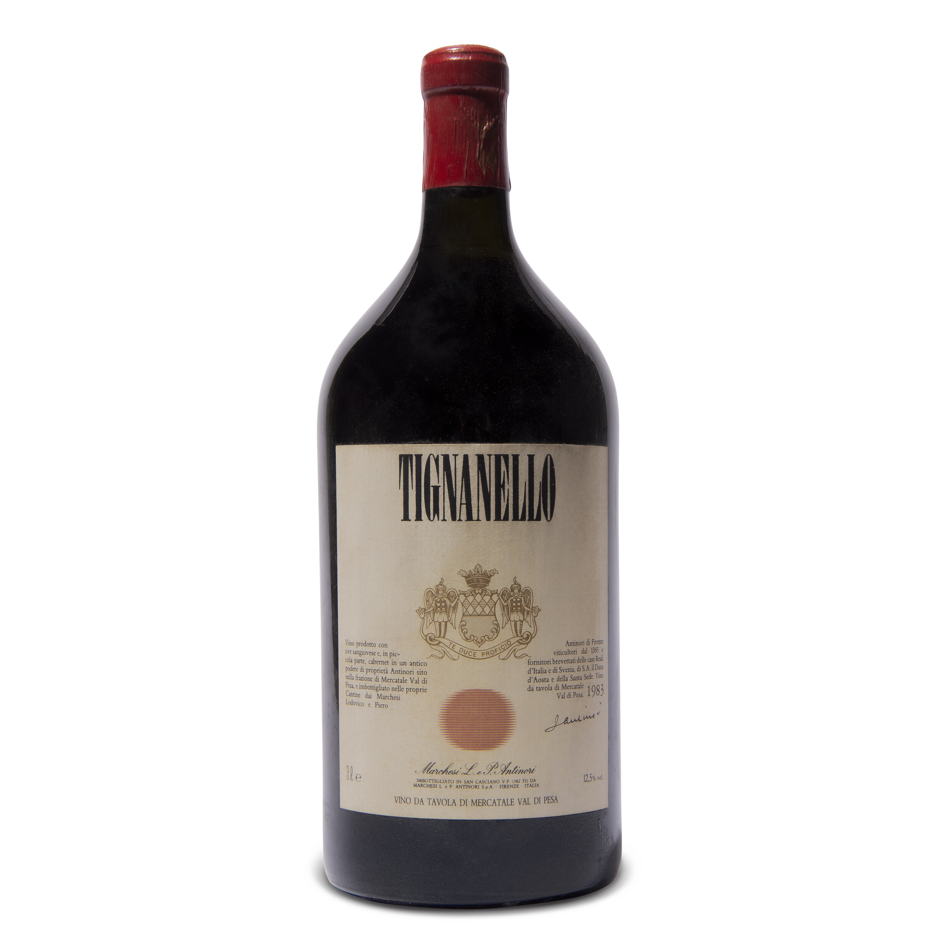 Tignanello 1983, TuscanyIn original wooden case with damaged lid ...