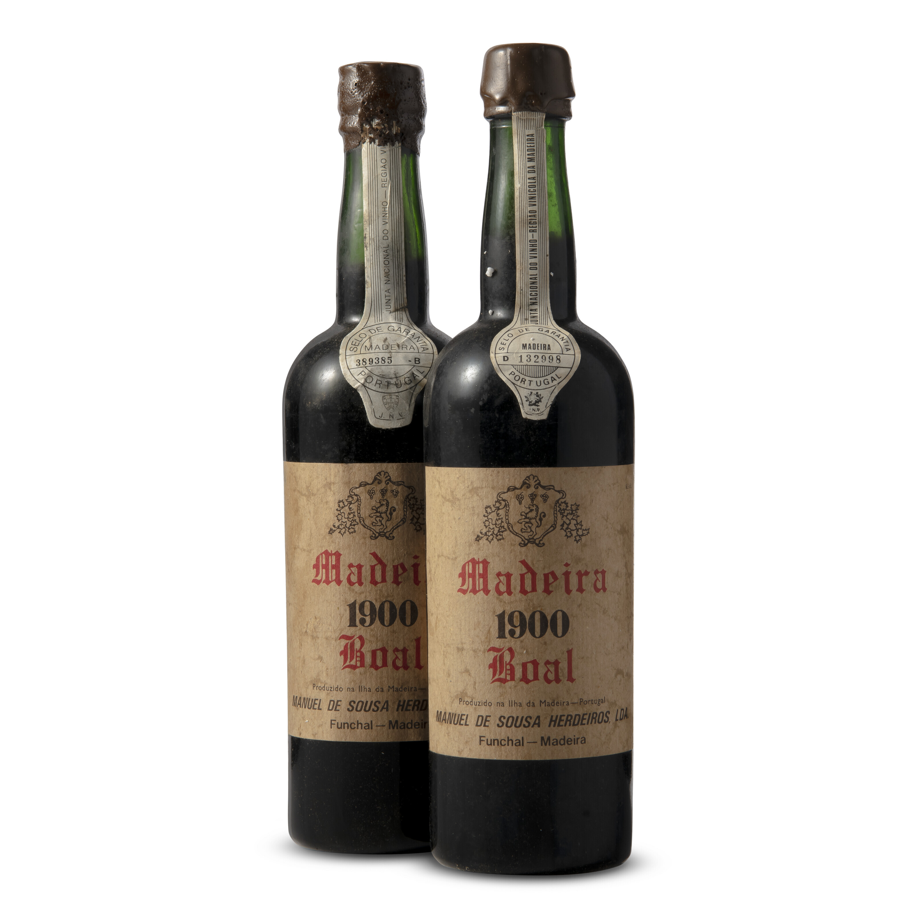 Manuel de Sousa, Boal 1900, MadeiraBin-soiled labels. Levels: into-neck ...