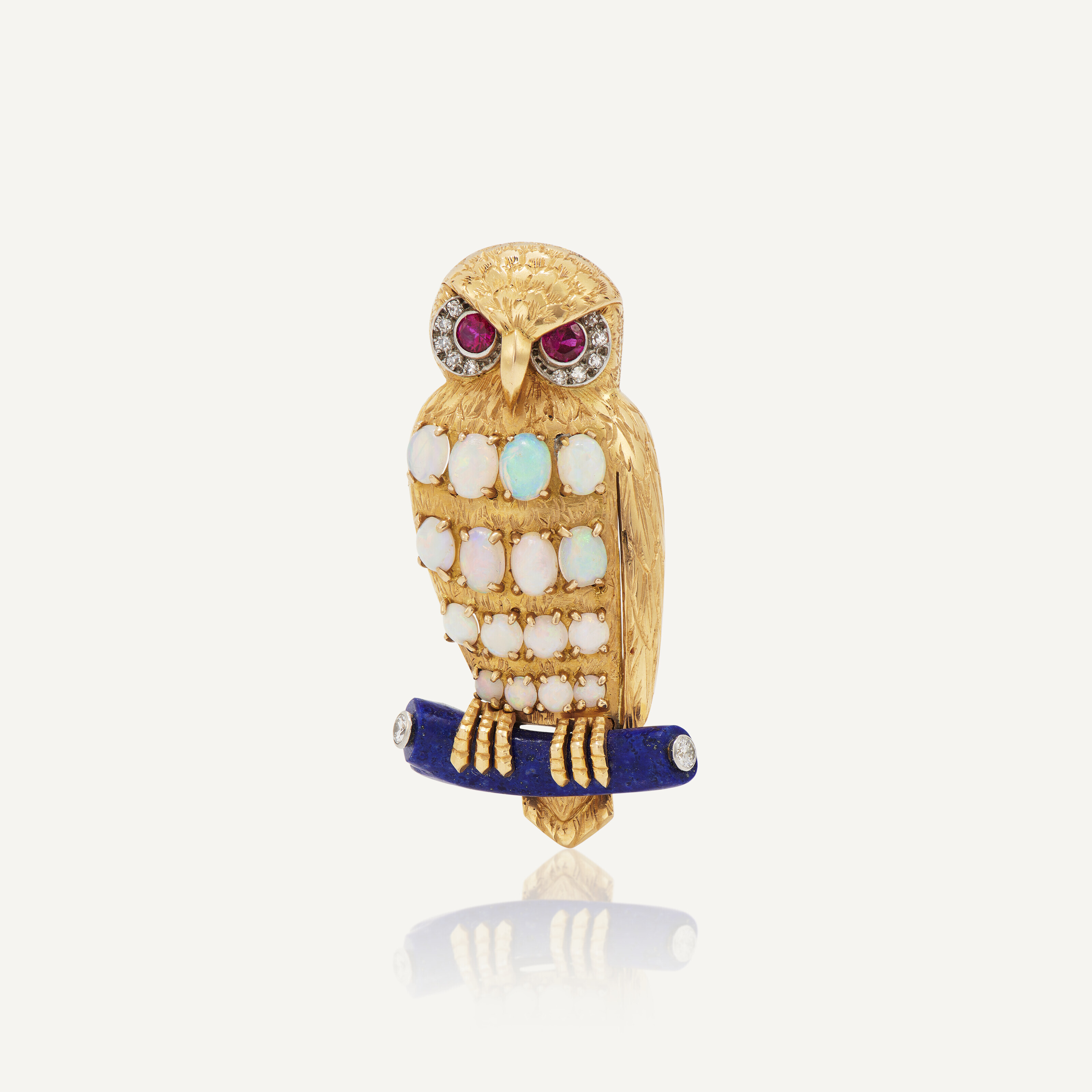CARTIER GEM SET AND DIAMOND OWL BROOCH, | Christie’s