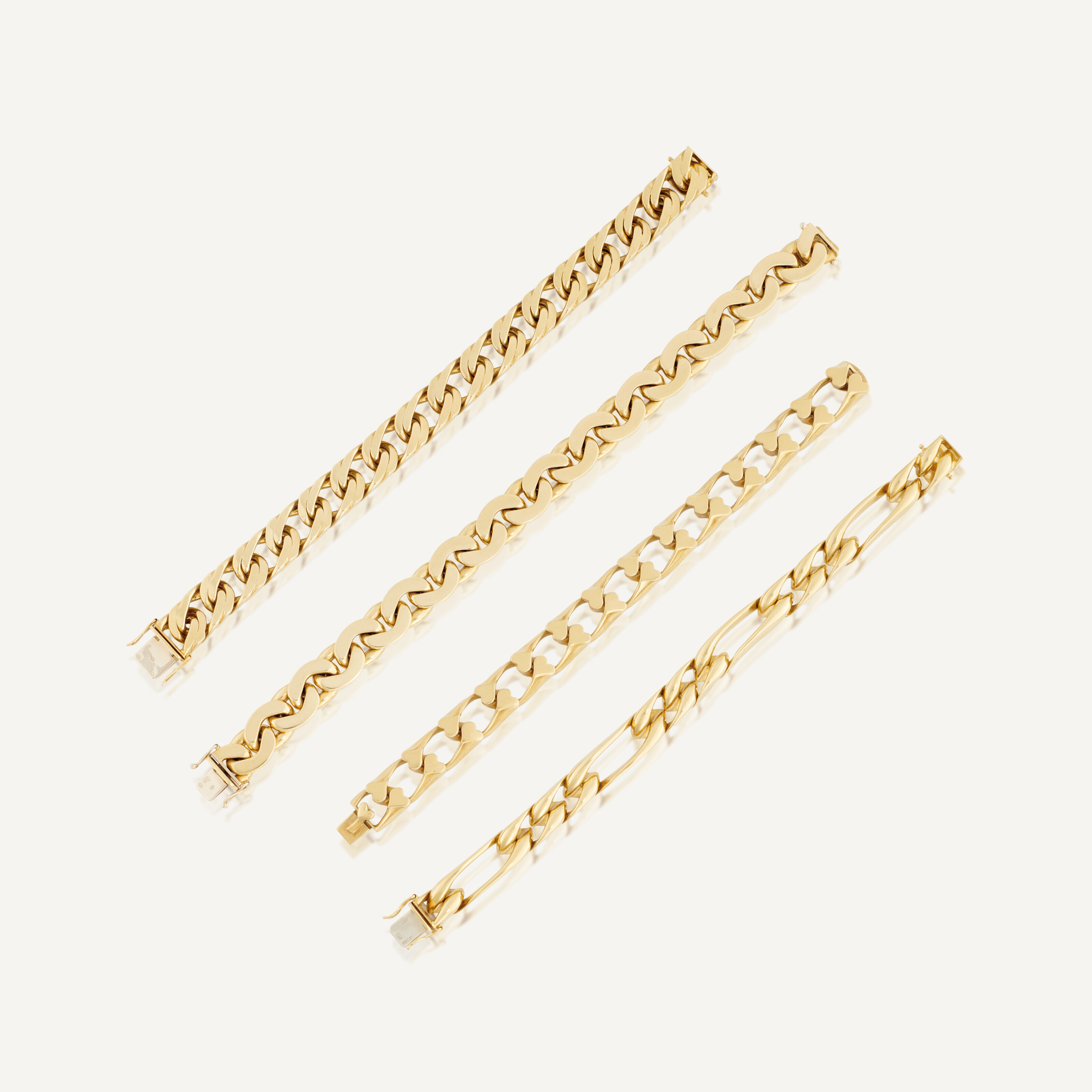 NO RESERVE | FOUR CHAIN BRACELETS, THREE BY CHAUMET, ONE BY BULGARI ...