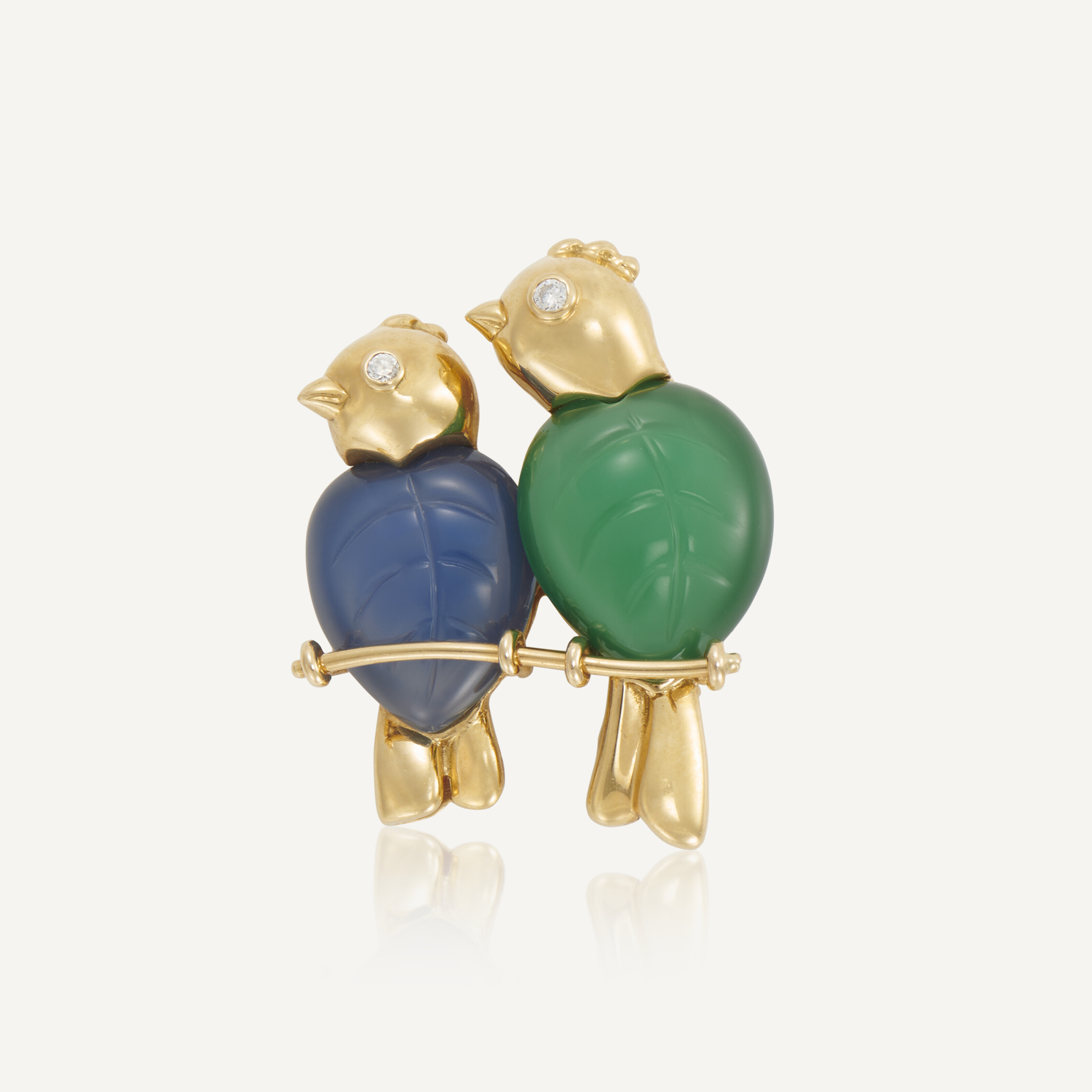 CARTIER CHALCEDONY AND DIAMOND BIRD BROOCH, | Christie’s