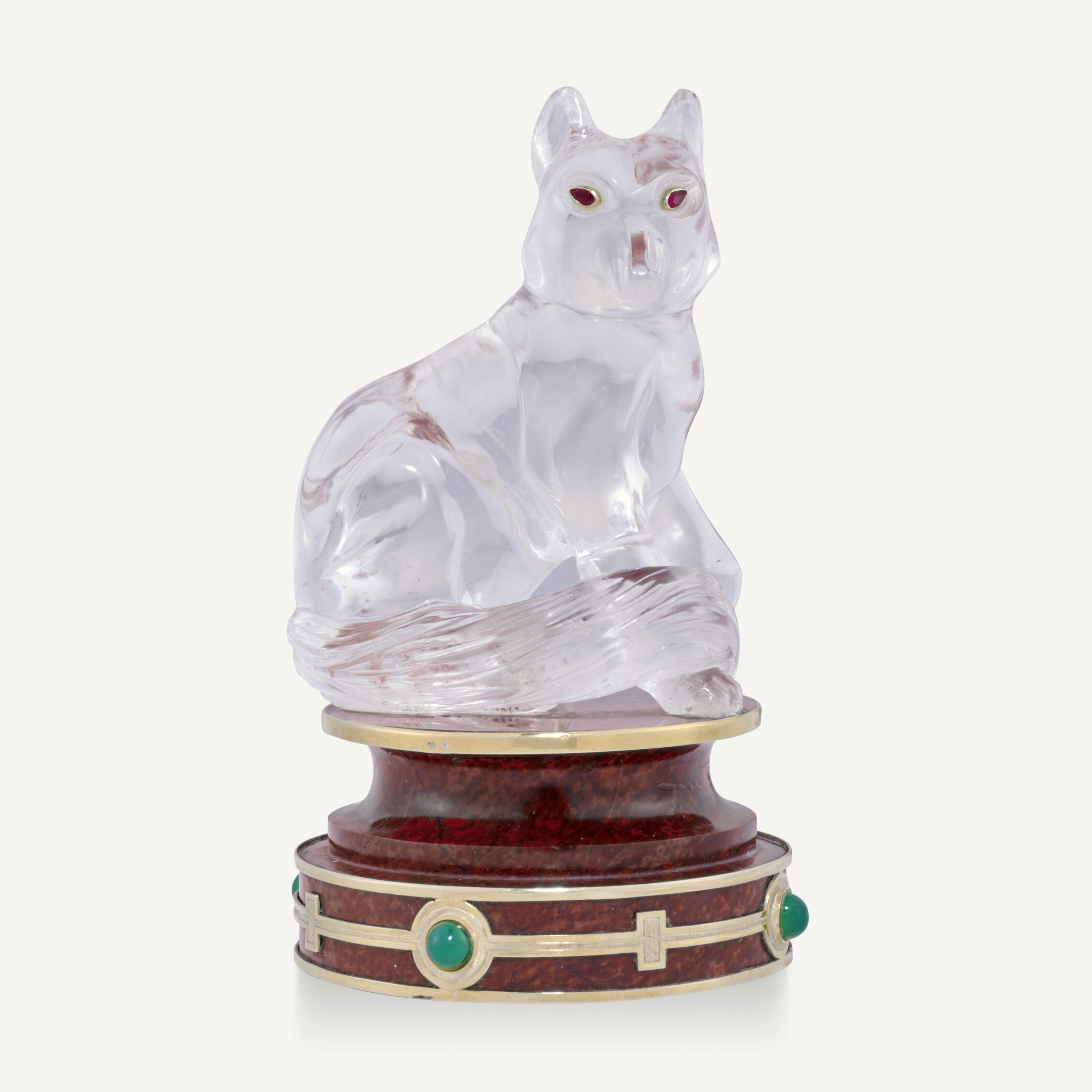 NO RESERVE | BOUCHERON ROCK CRYSTAL AND JASPER FOX ORNAMENT, | Christie’s
