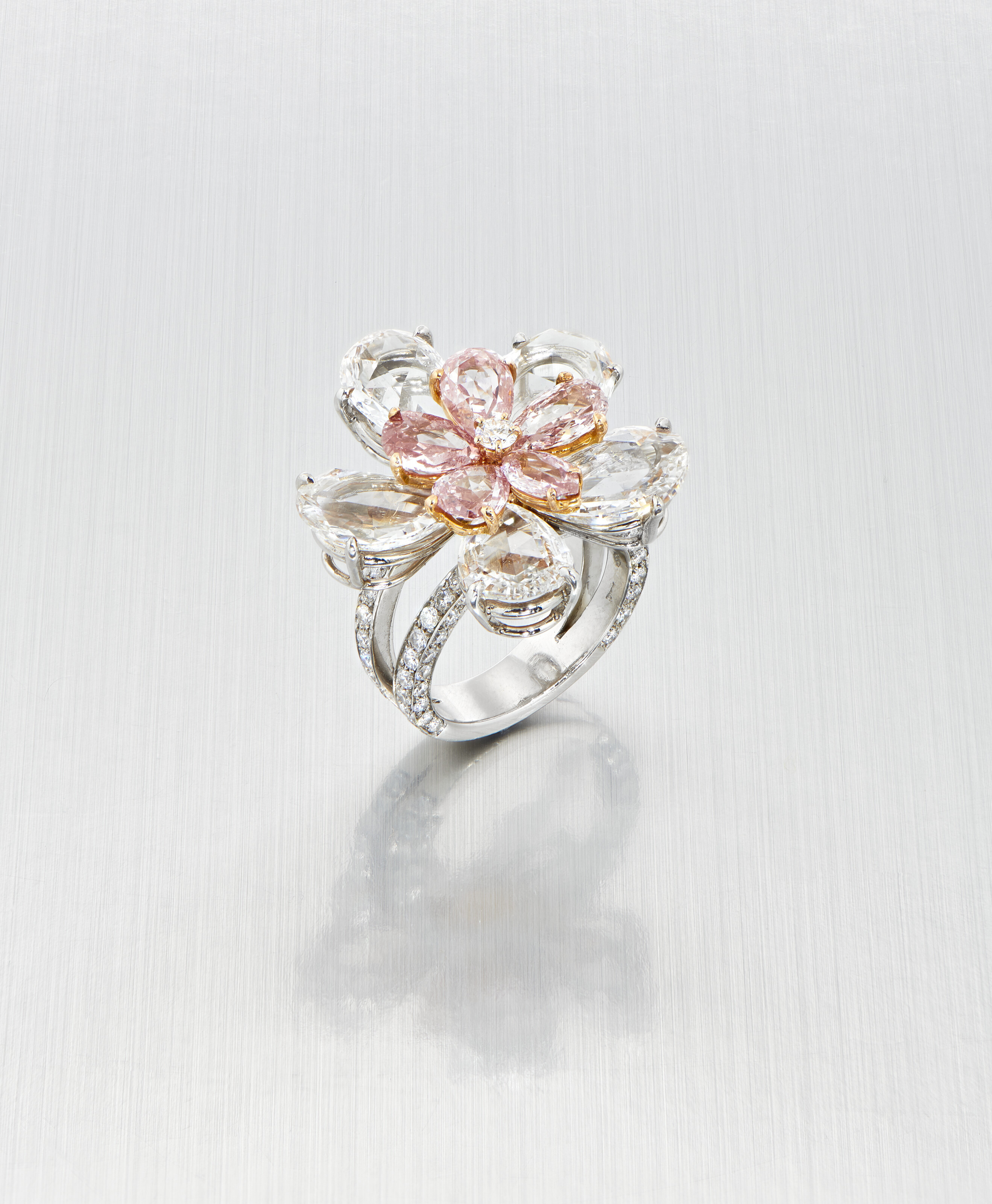 BULGARI COLOURED DIAMOND AND DIAMOND FLOWER RING, | Christie’s