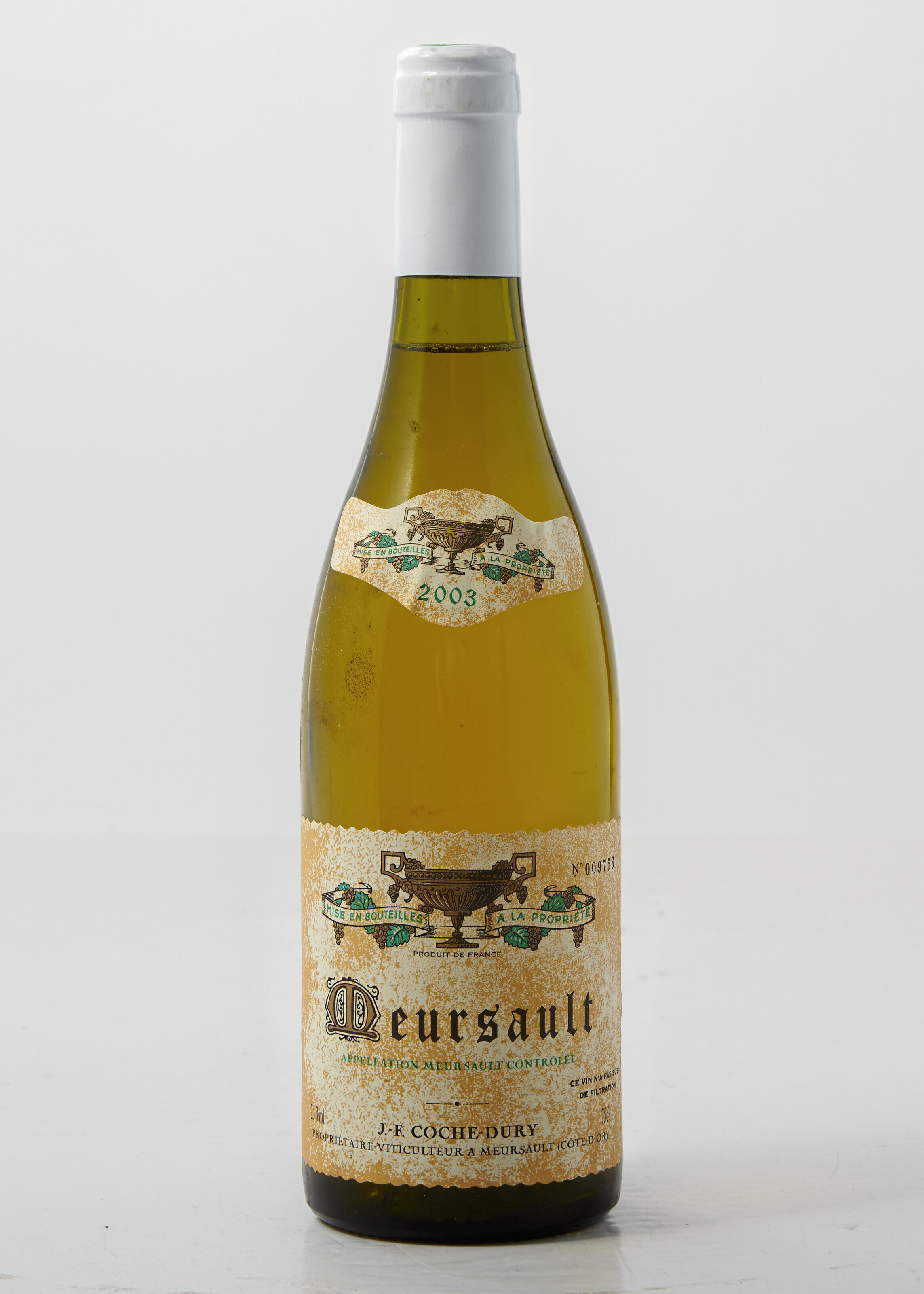 Coche-Dury, Meursault 2003, Côte de BeauneSlightly scuffed capsules ...