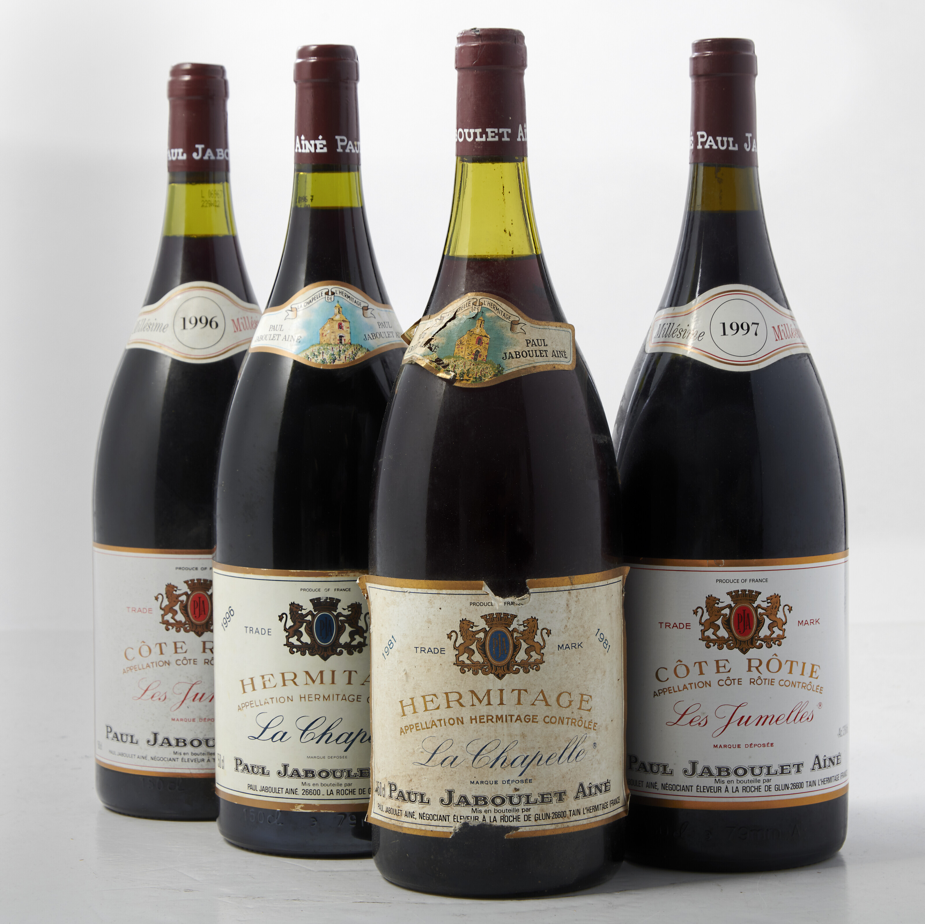Mixed Jaboulet La Chapelle and Côte Rôtie Les Jumelles Magnums 1981-1997, Paul Jaboulet Aîné ...