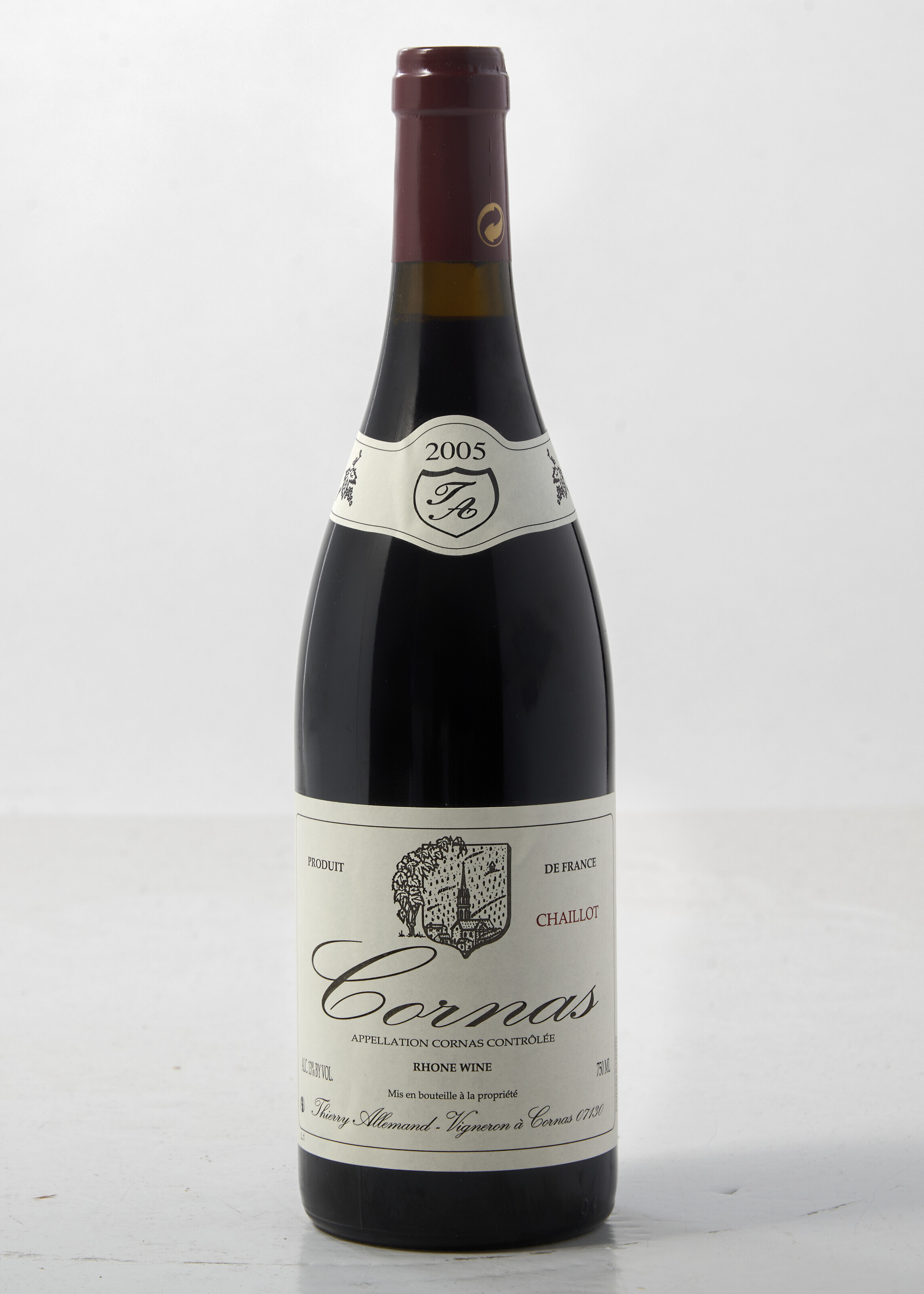 Thierry Allemand, Cornas Chaillot 2005, RhôneIn original carton ...