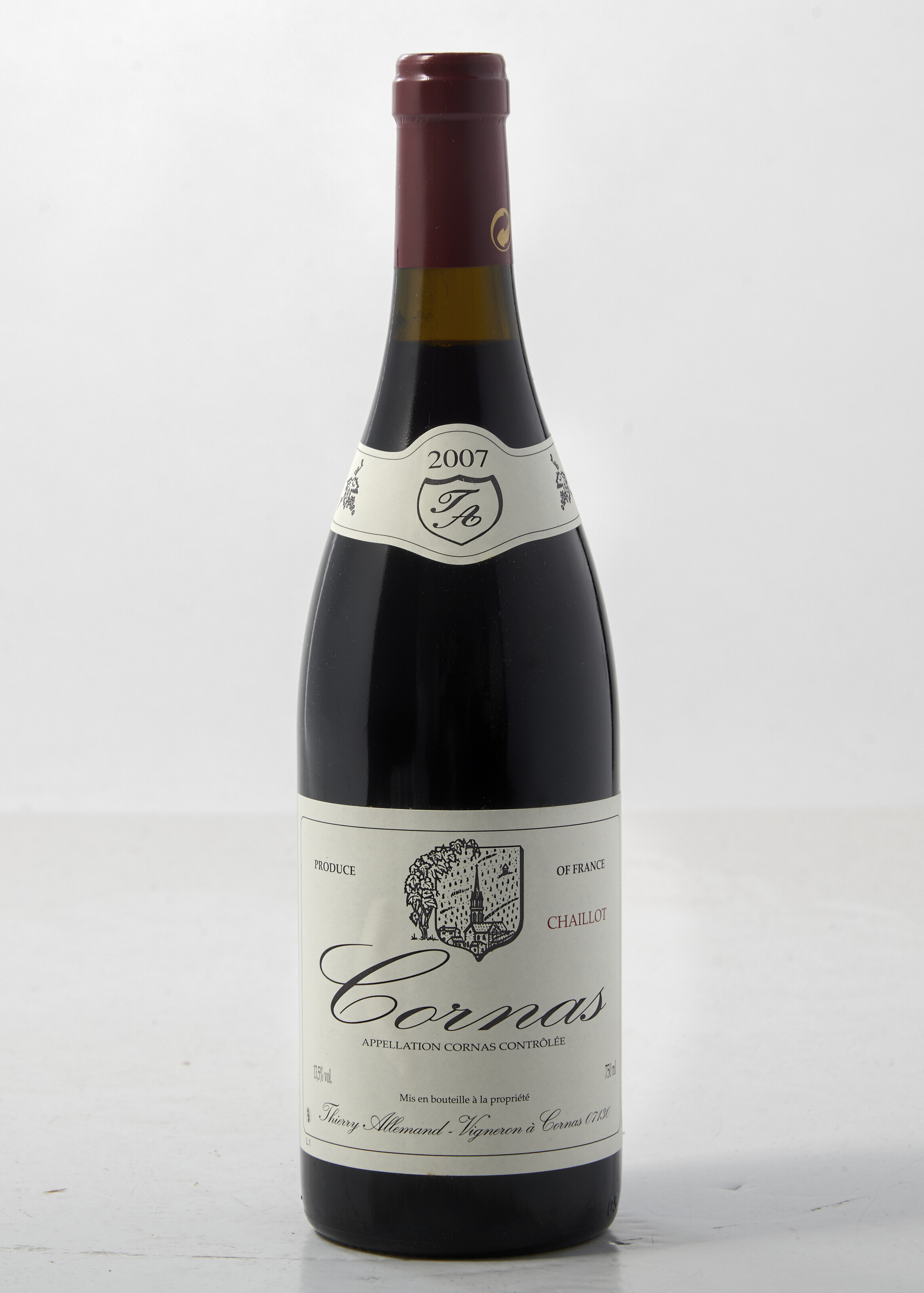 Thierry Allemand, Cornas Chaillot 2007, RhôneIn original carton ...