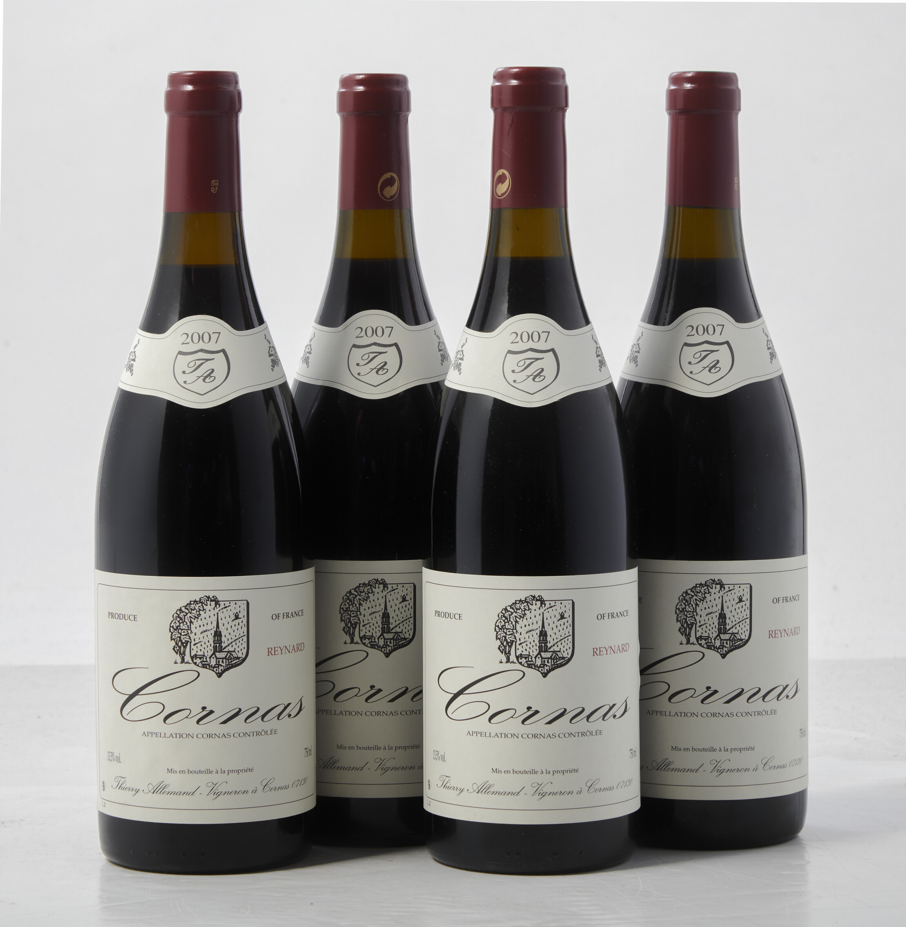 Thierry Allemand, Cornas Reynard 2007, RhôneIn original carton. Levels ...