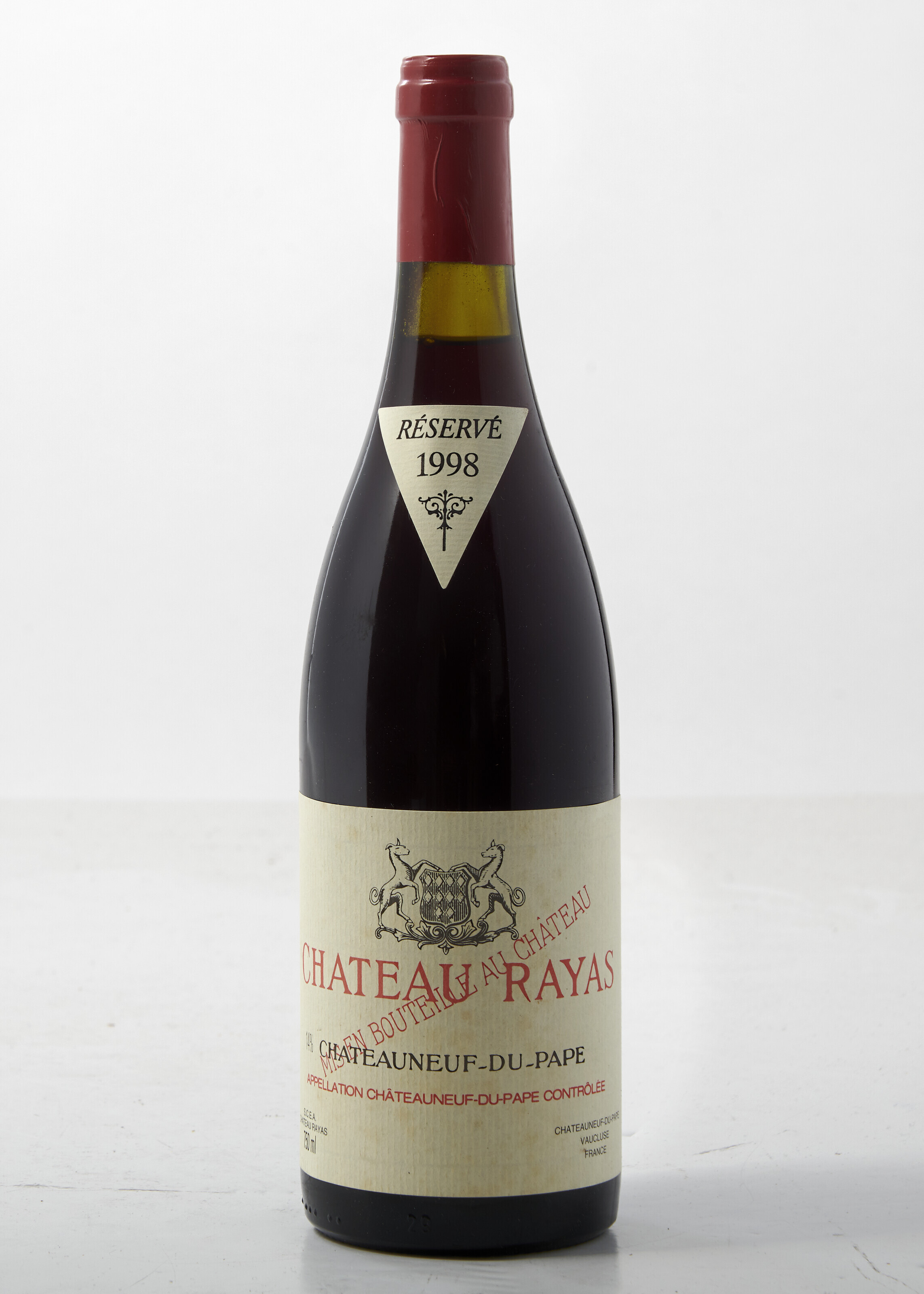 Château Rayas, Châteauneuf-du-Pape 1998, RhôneSlightly bin-soiled ...