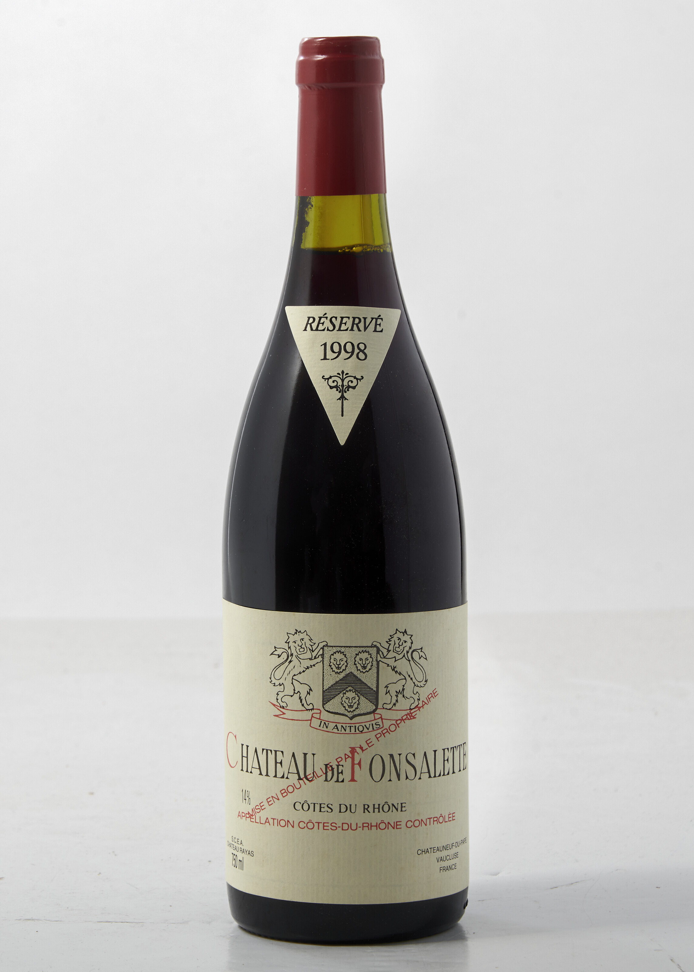 Château Rayas, Château de Fonsalette 1998, RhôneOne slightly damaged ...