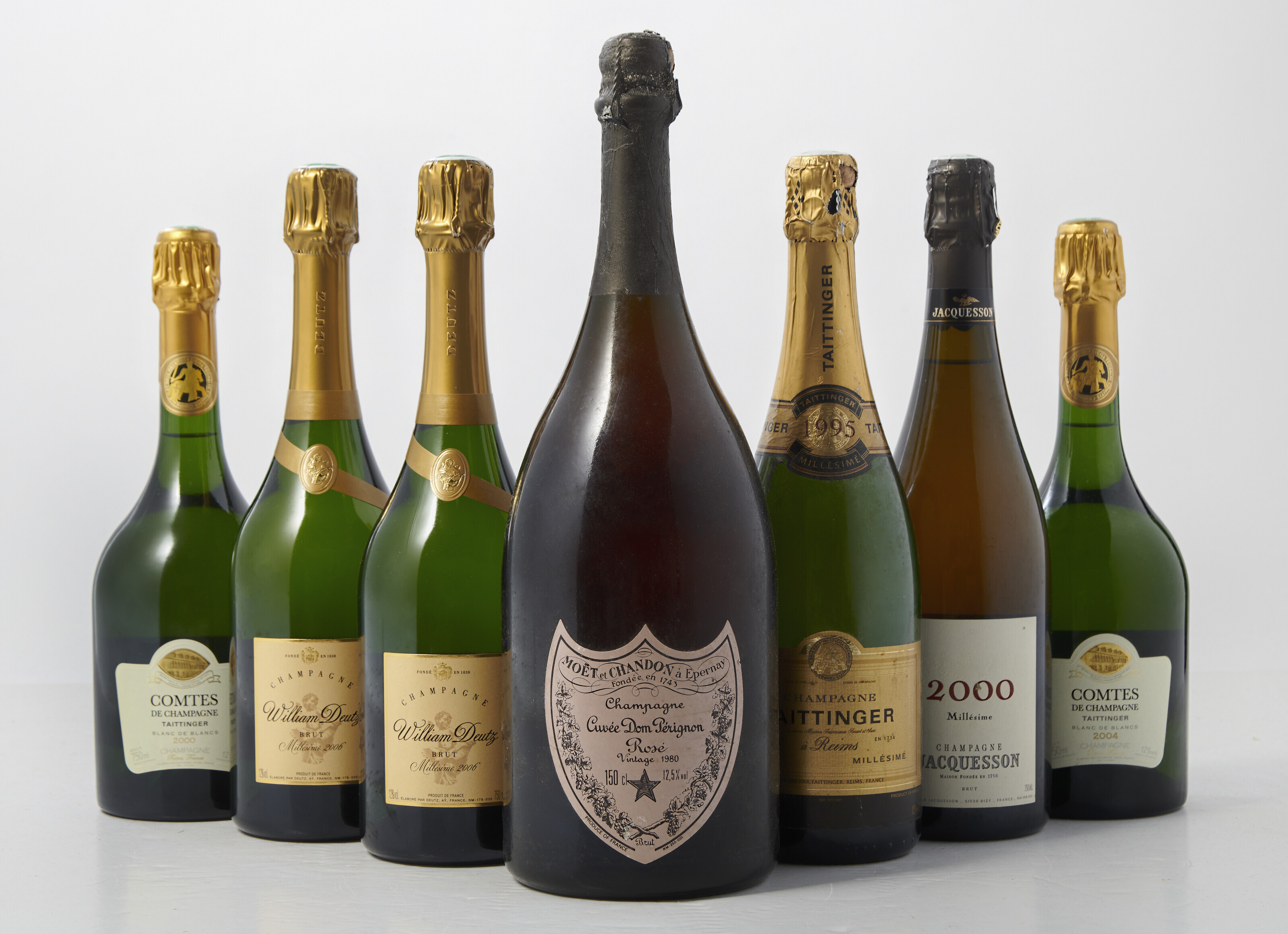 Mixed Champagne 1979-2004, Pommery Cuvée Louise 1979Oxidised foil ...