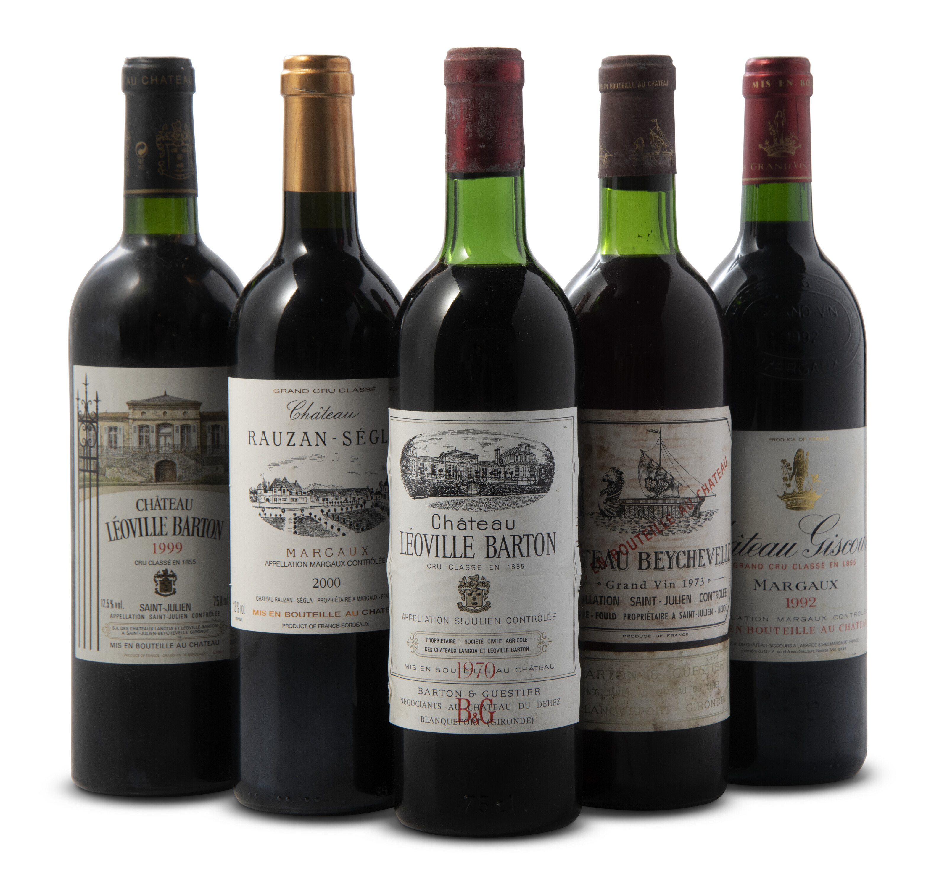 Mixed Bordeaux 1970-2000, Château Léoville-Barton 1970Corroded, scuffed ...