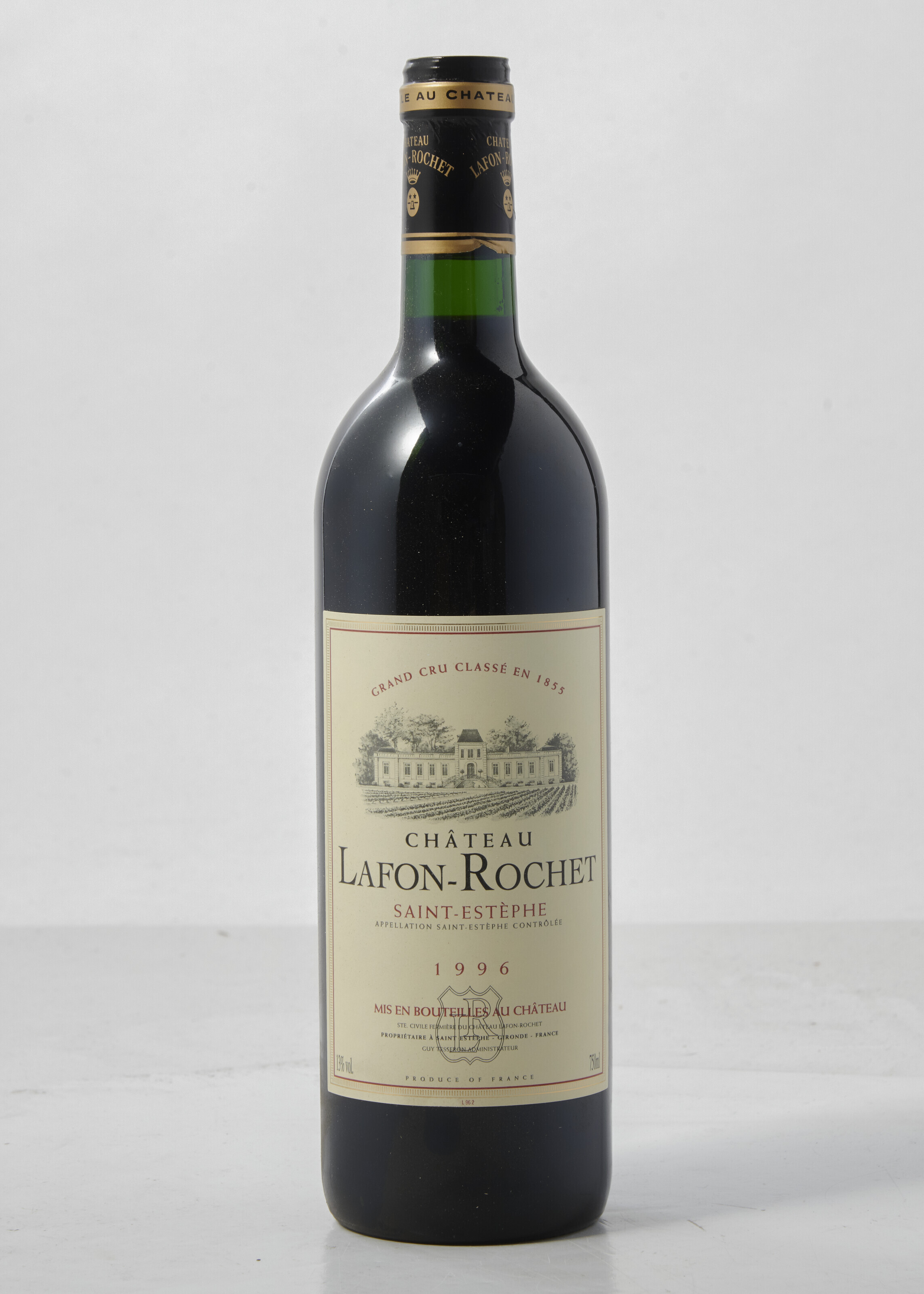 Château Lafon-Rochet 1996, Saint Estéphe, 4ème cru classéIn a damaged ...