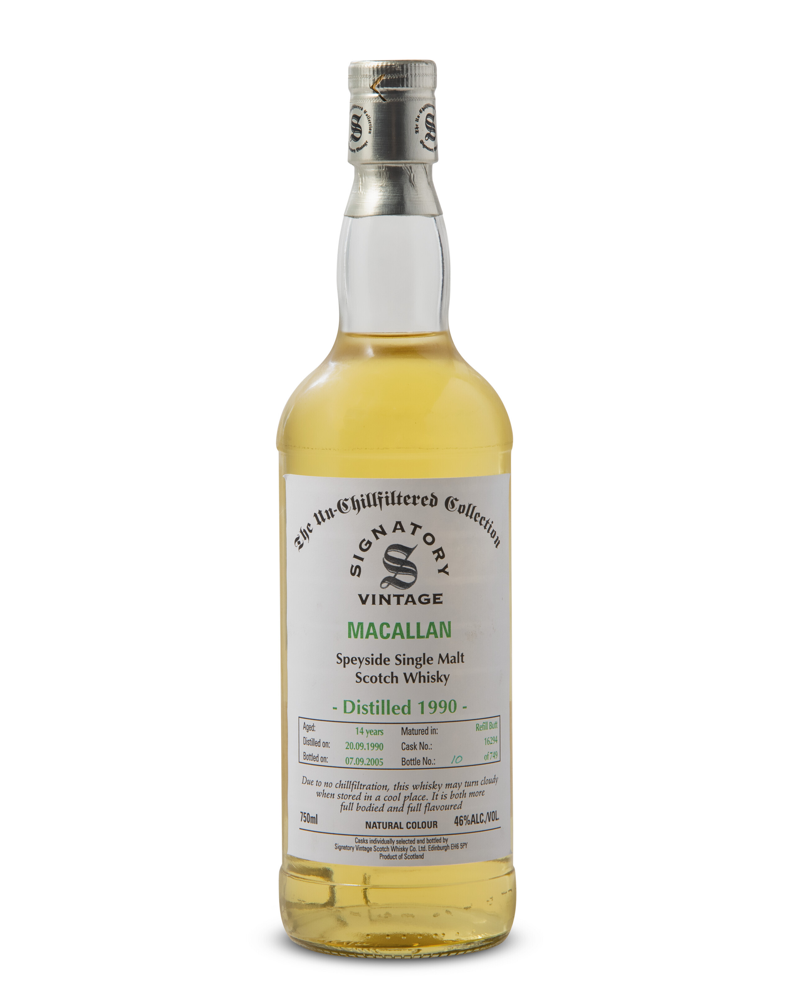 The Macallan Signatory Vintage 14 Year Old 1990, SpeysideBottled in ...