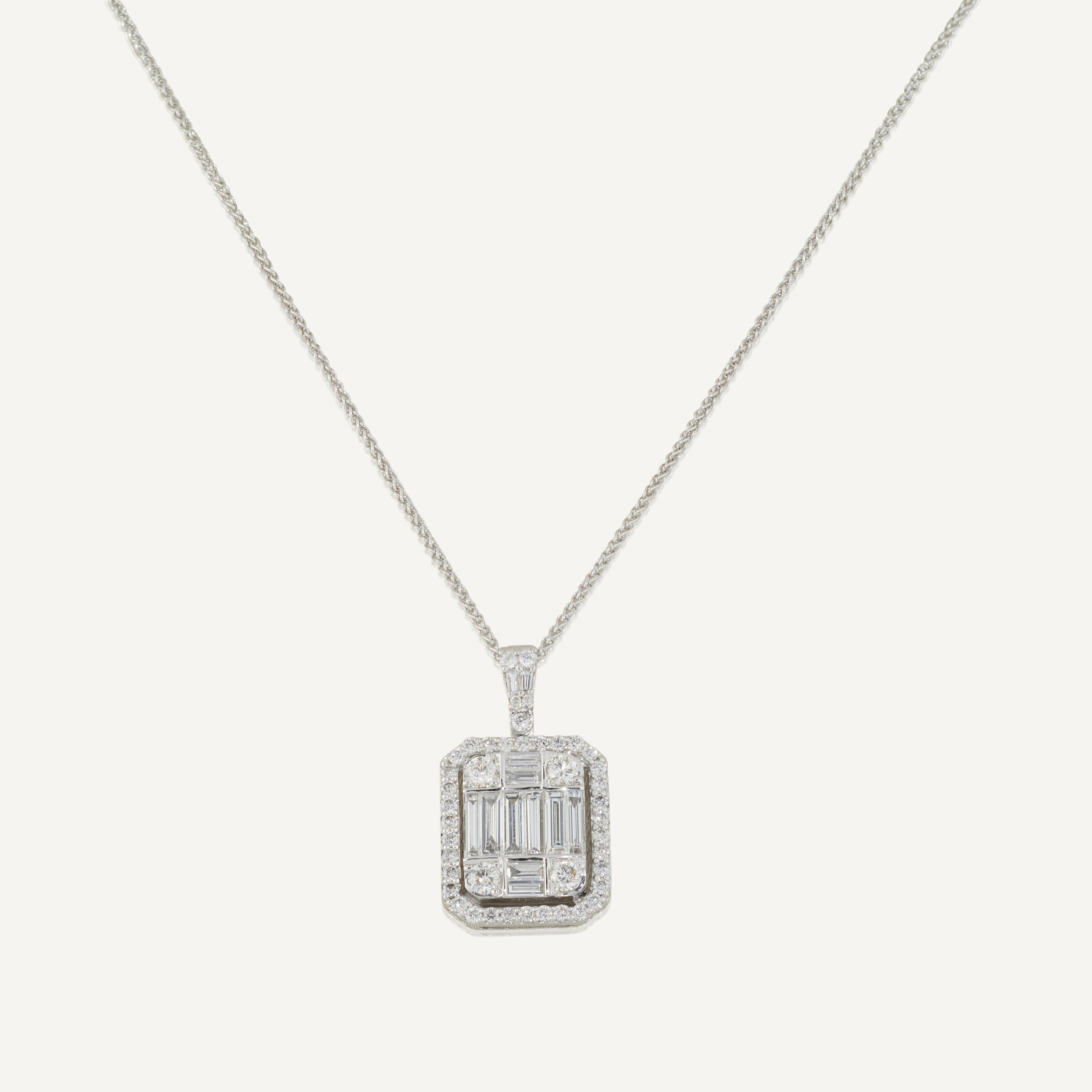 ILLUSION-SET DIAMOND PENDANT NECKLACE, | Christie’s