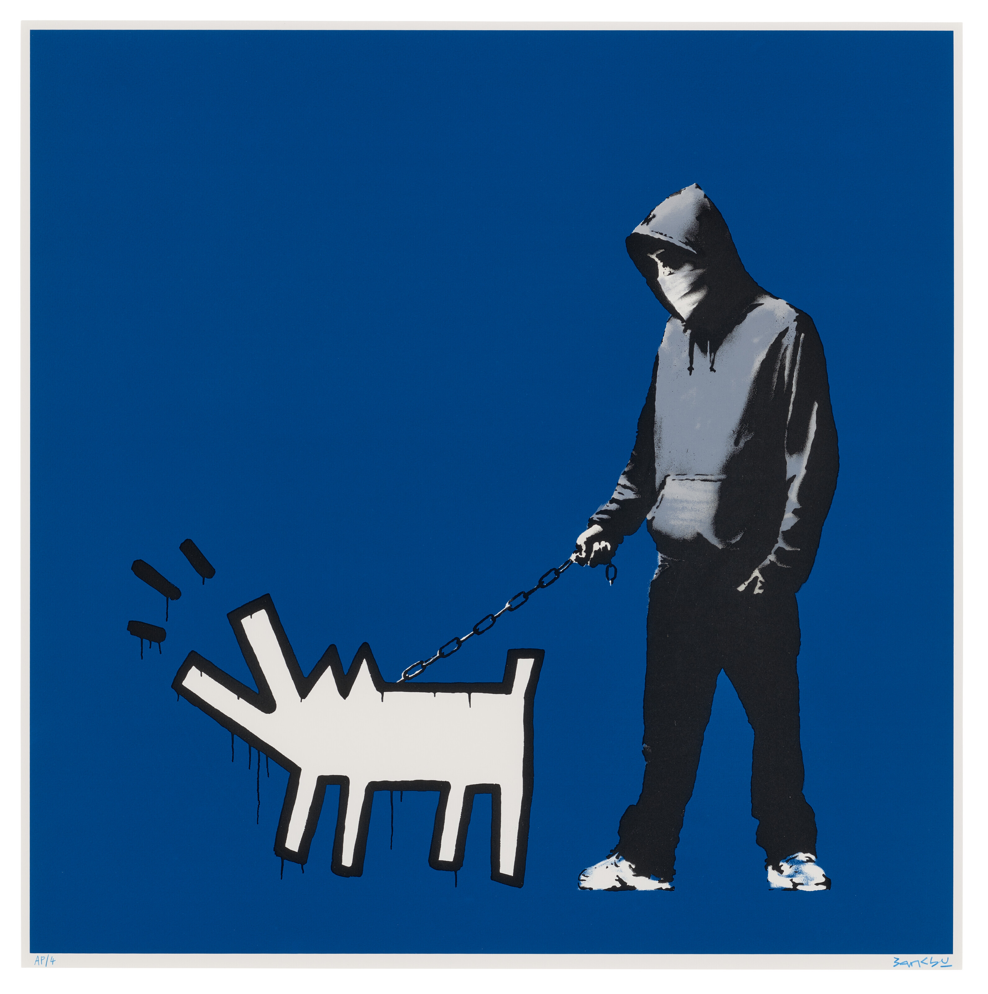 BANKSY, Choose Your Weapon AP (Dark Blue) | Christie’s