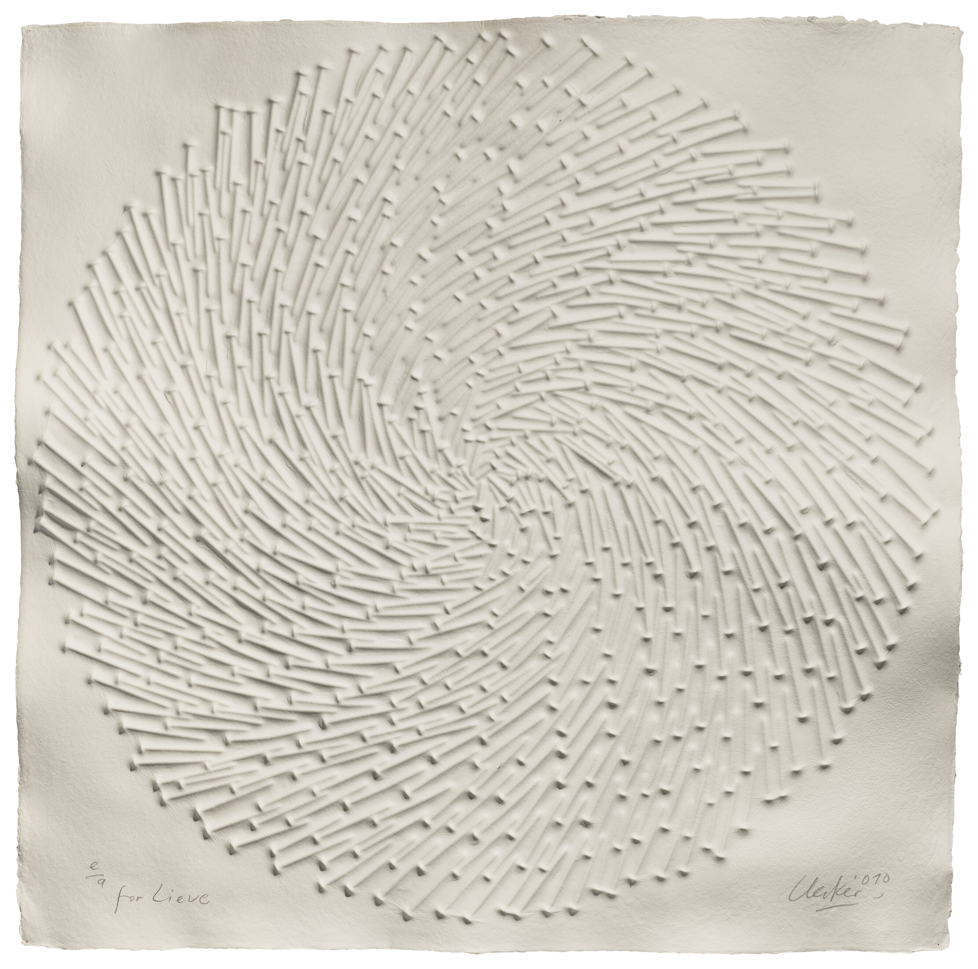 GÜNTHER UECKER (B. 1930), Untitled (Spiral) | Christie’s