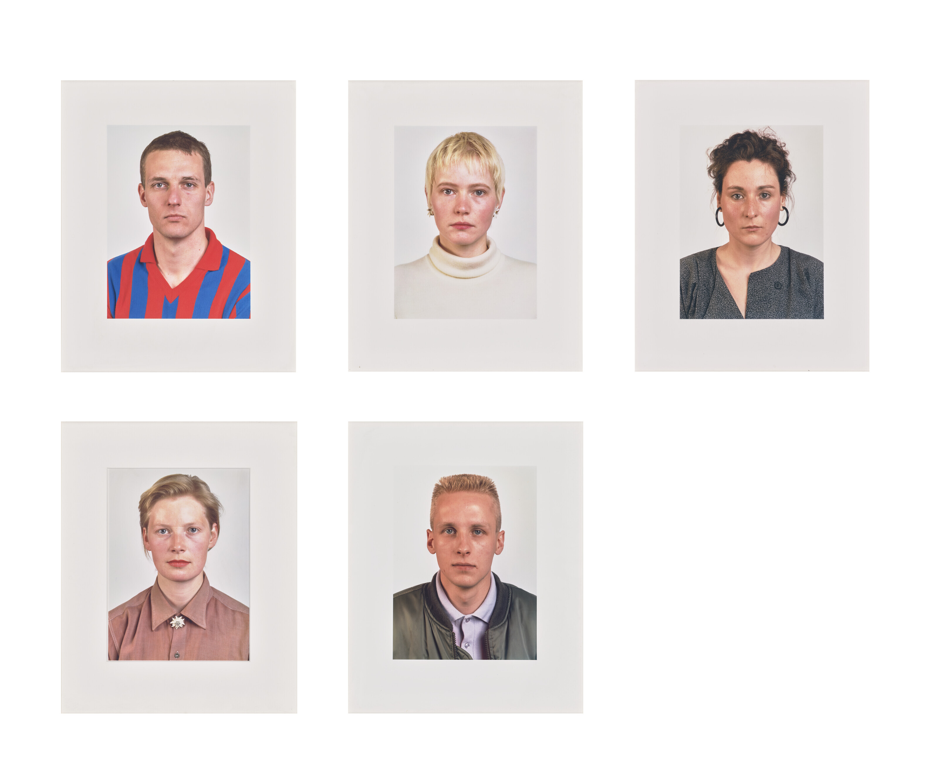 THOMAS RUFF (B. 1958), 5 Portraits (Karin Kneffel, J. Röing, A. Kachold ...