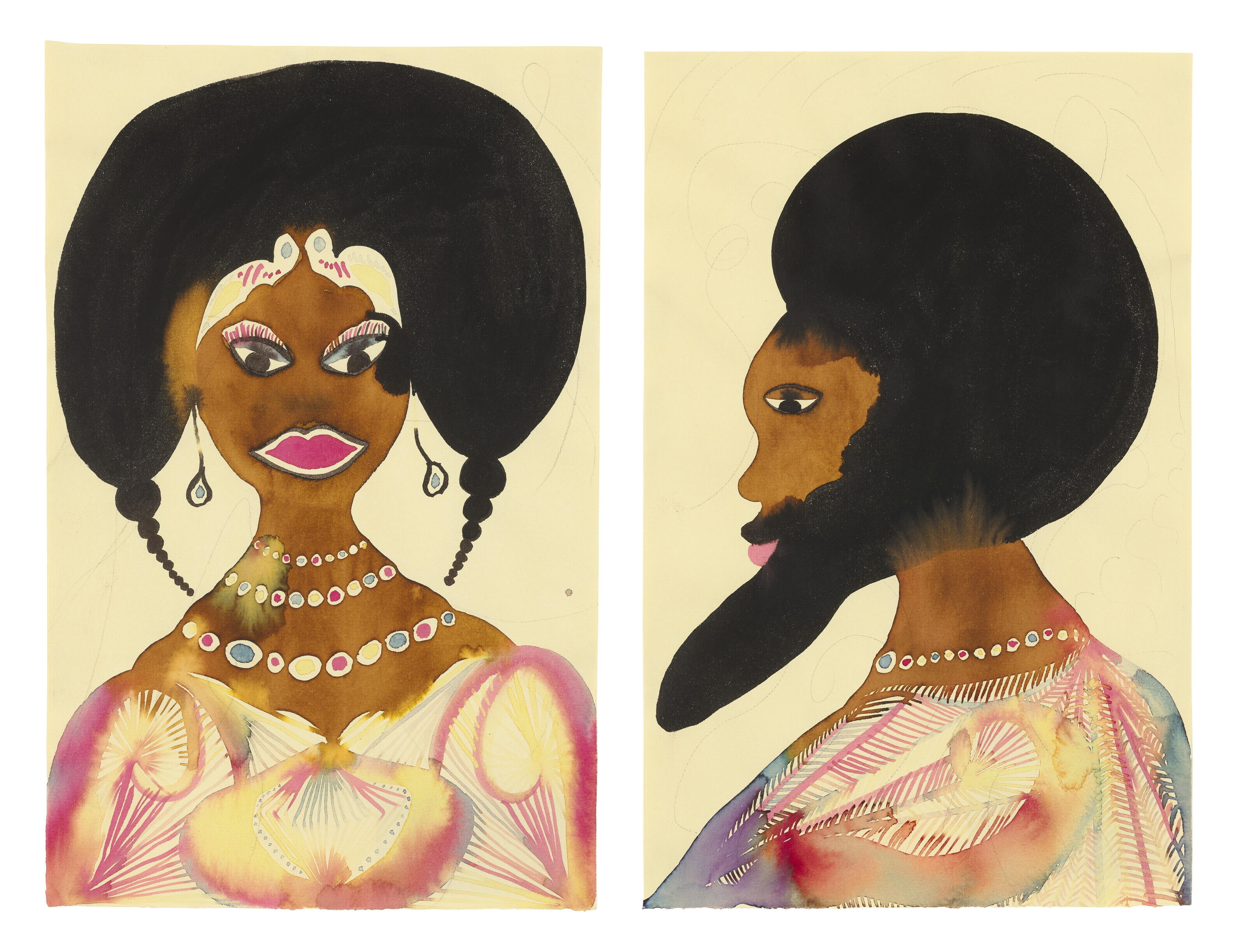 CHRIS OFILI (B. 1968), Untitled (Diptych) | Christie’s