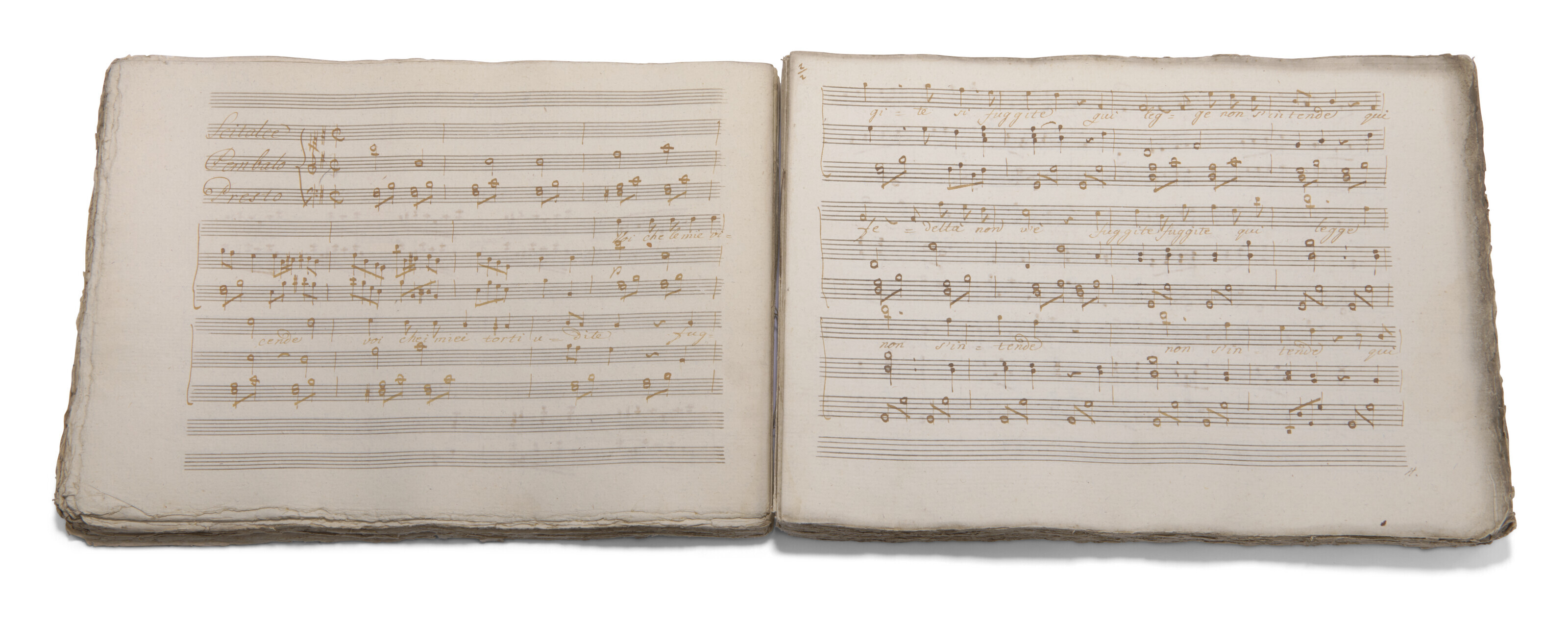 Christoph Willibald Gluck (1714-1787), Contemporary scribal manuscript ...