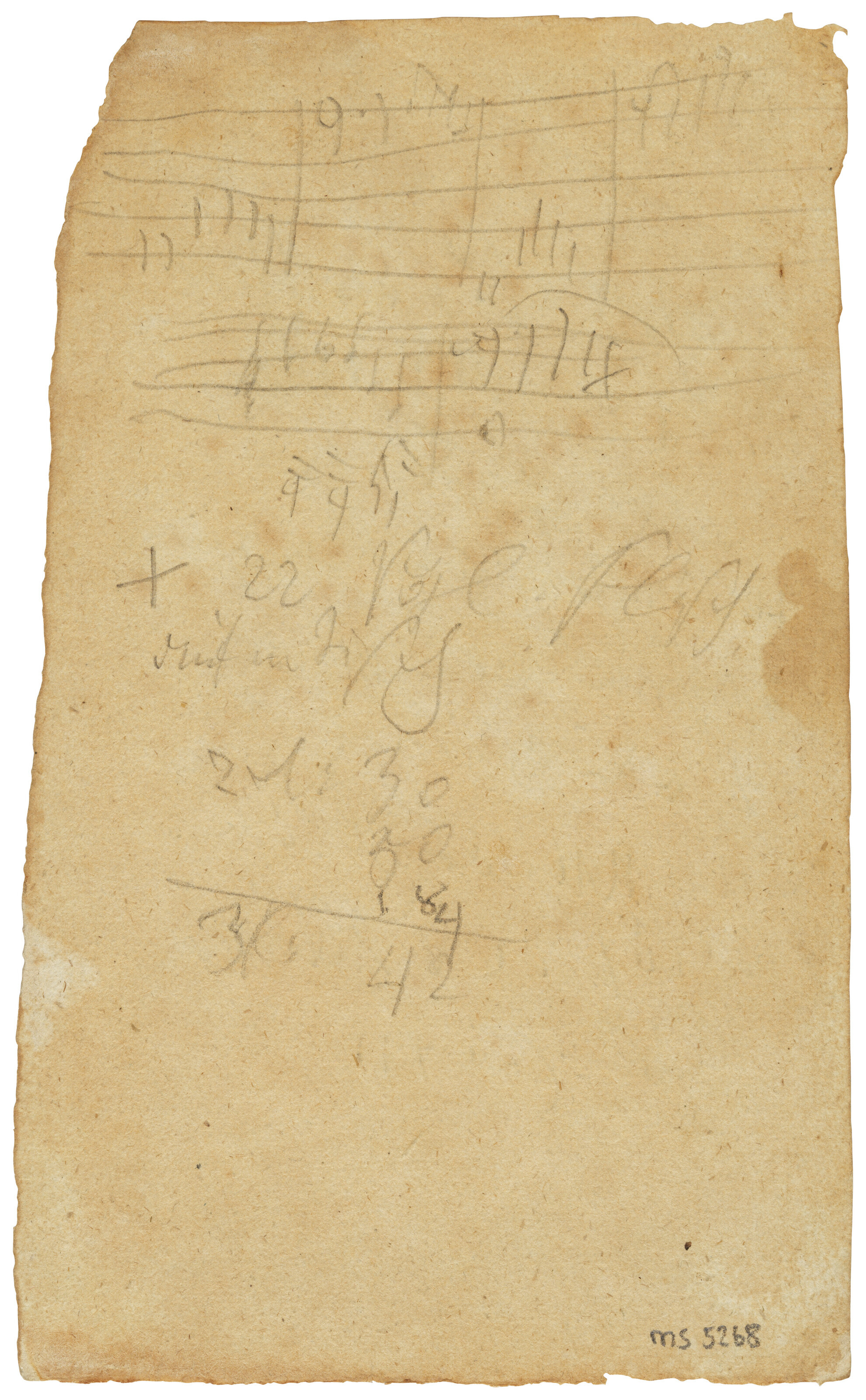 Ludwig van Beethoven (1770-1827), Autograph manuscript with a musical ...