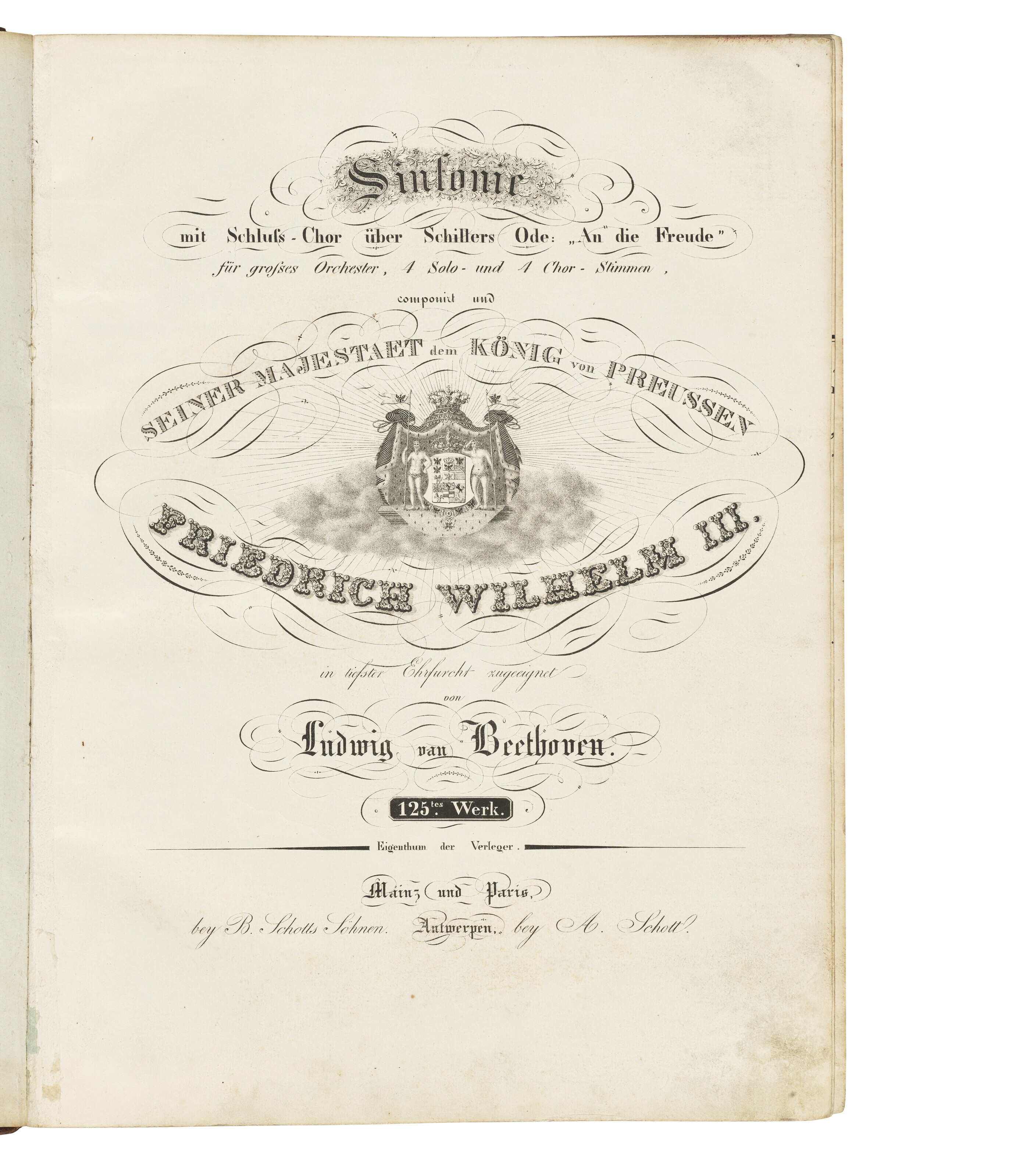 Ludwig Van Beethoven 1770 1827 Sinfonie Mit Schluss Chor über 8370