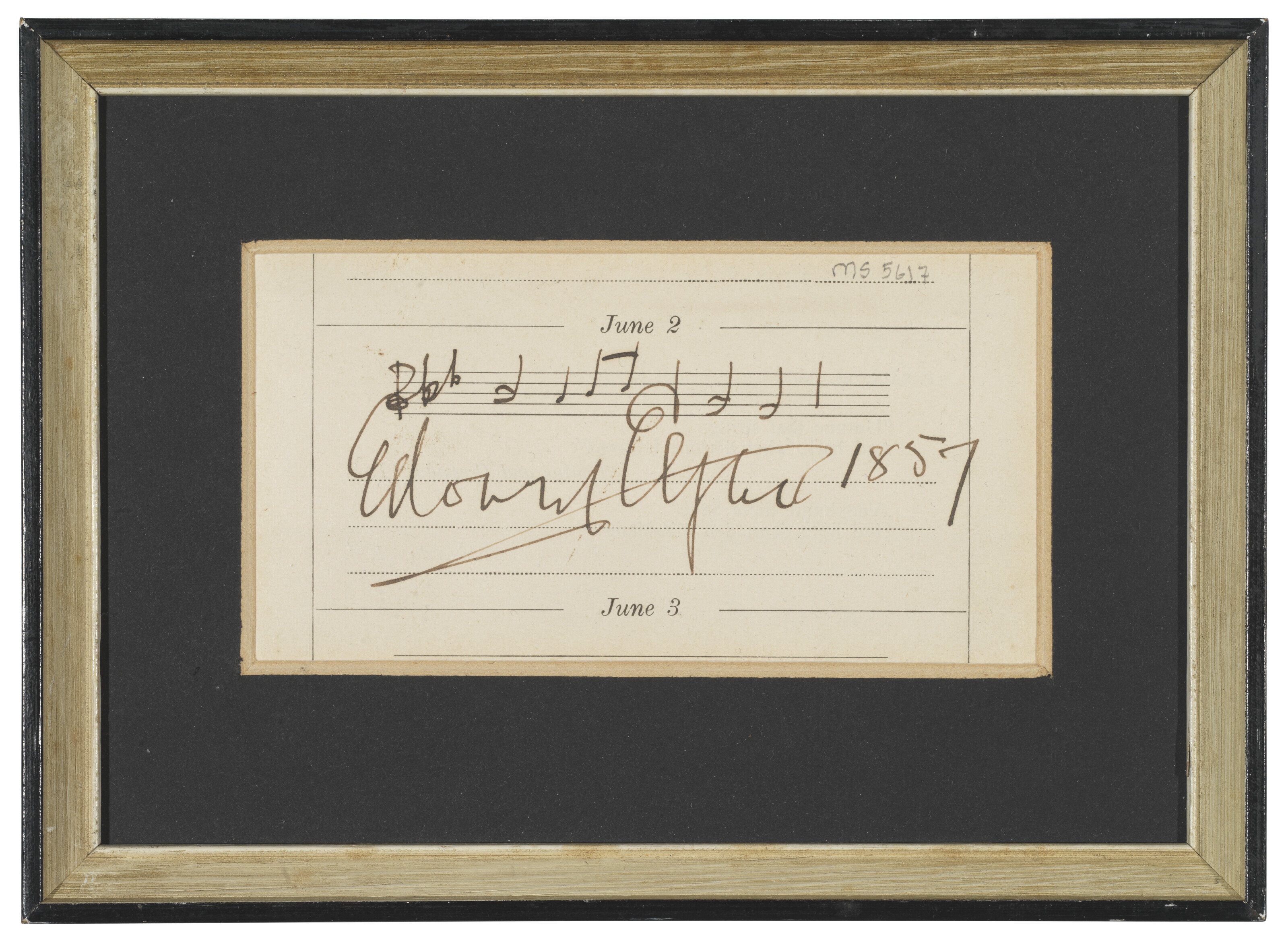 Sir Edward Elgar, 1st Baronet (1857-1934), Autograph musical quotation ...