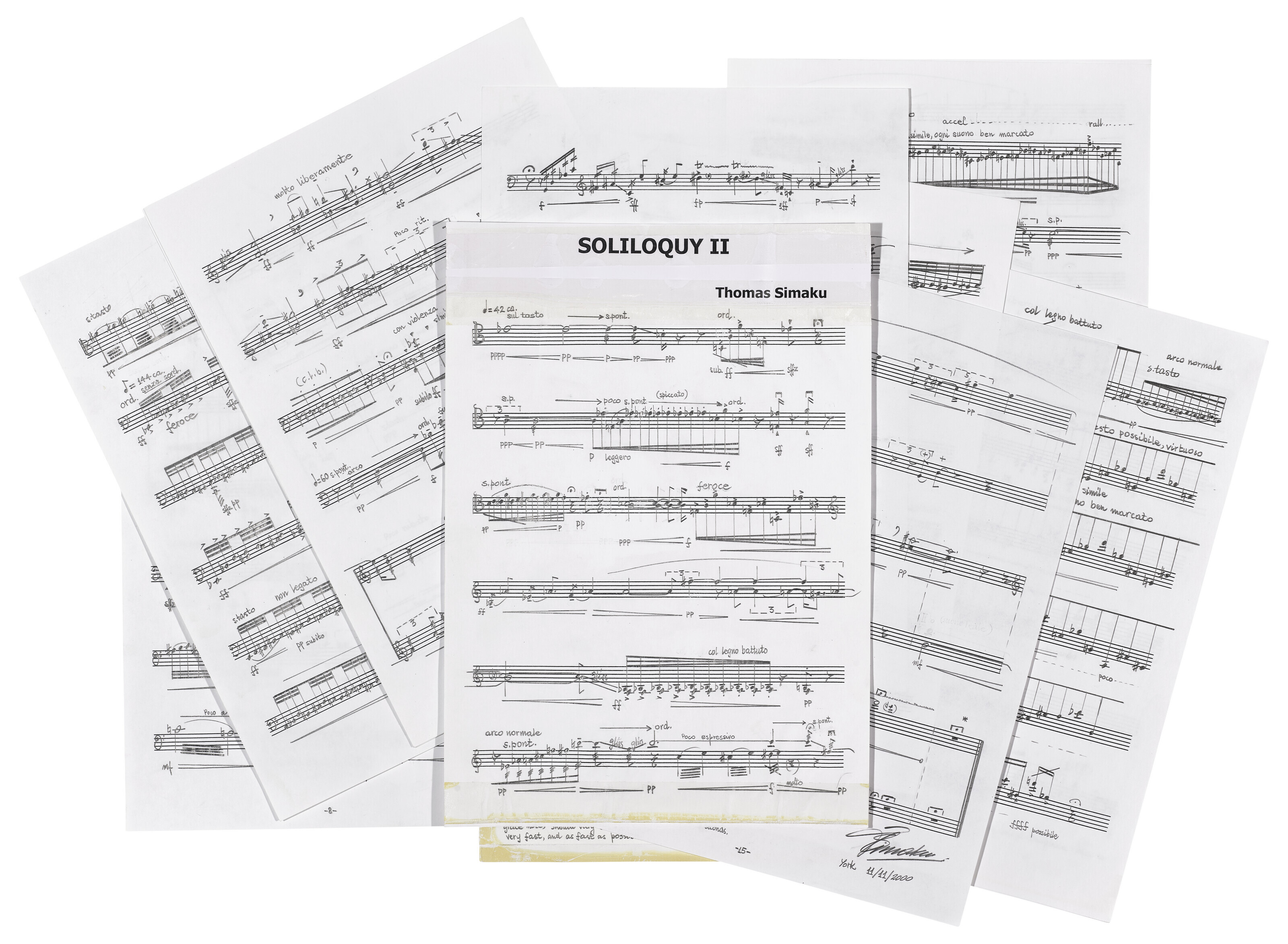 Thomas Simaku (b. 1958), Autograph manuscript signed ('T. Simaku ...