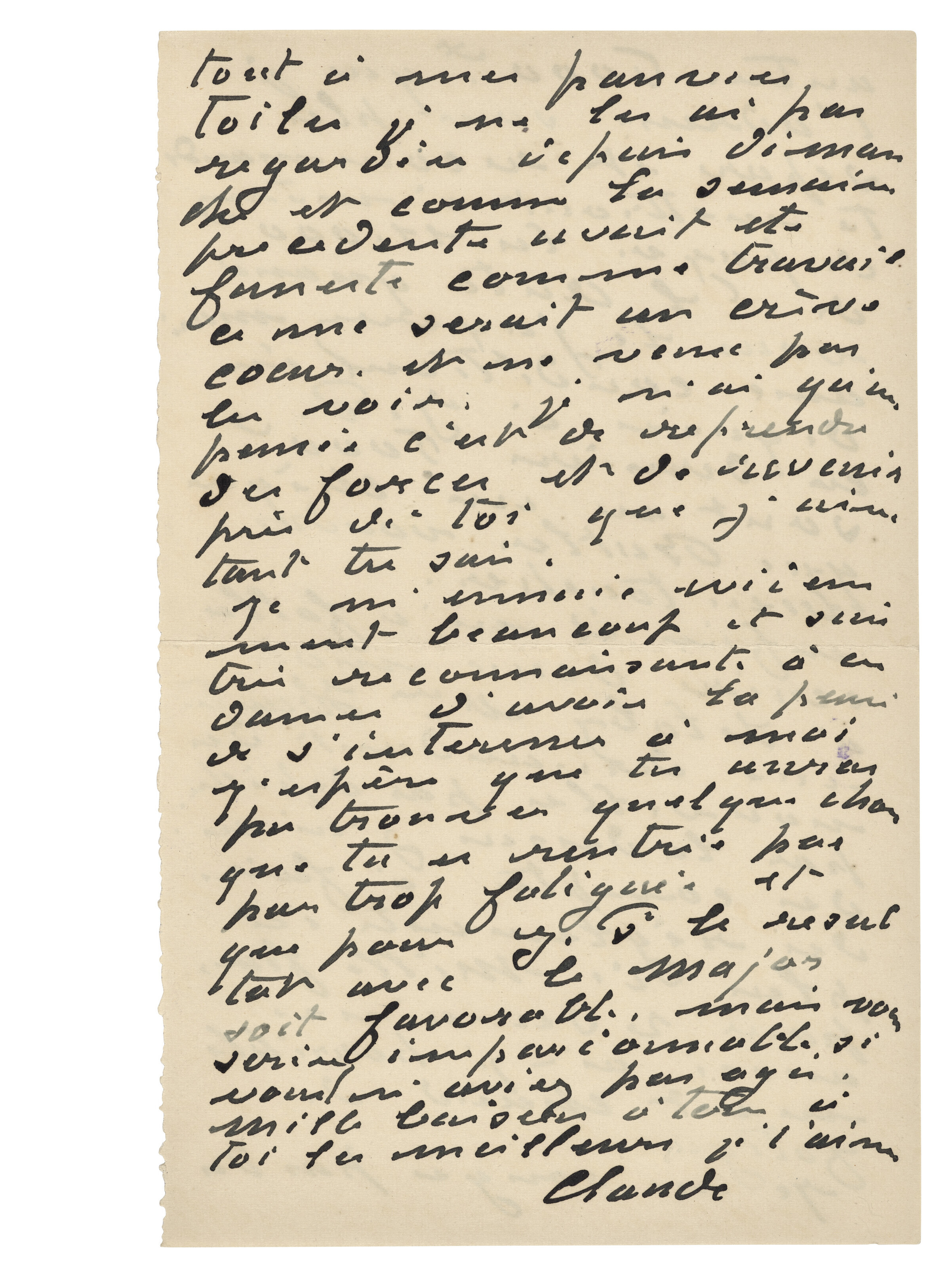 Claude Monet (1840-1926), Autograph letter signed ('Claude') to [his ...