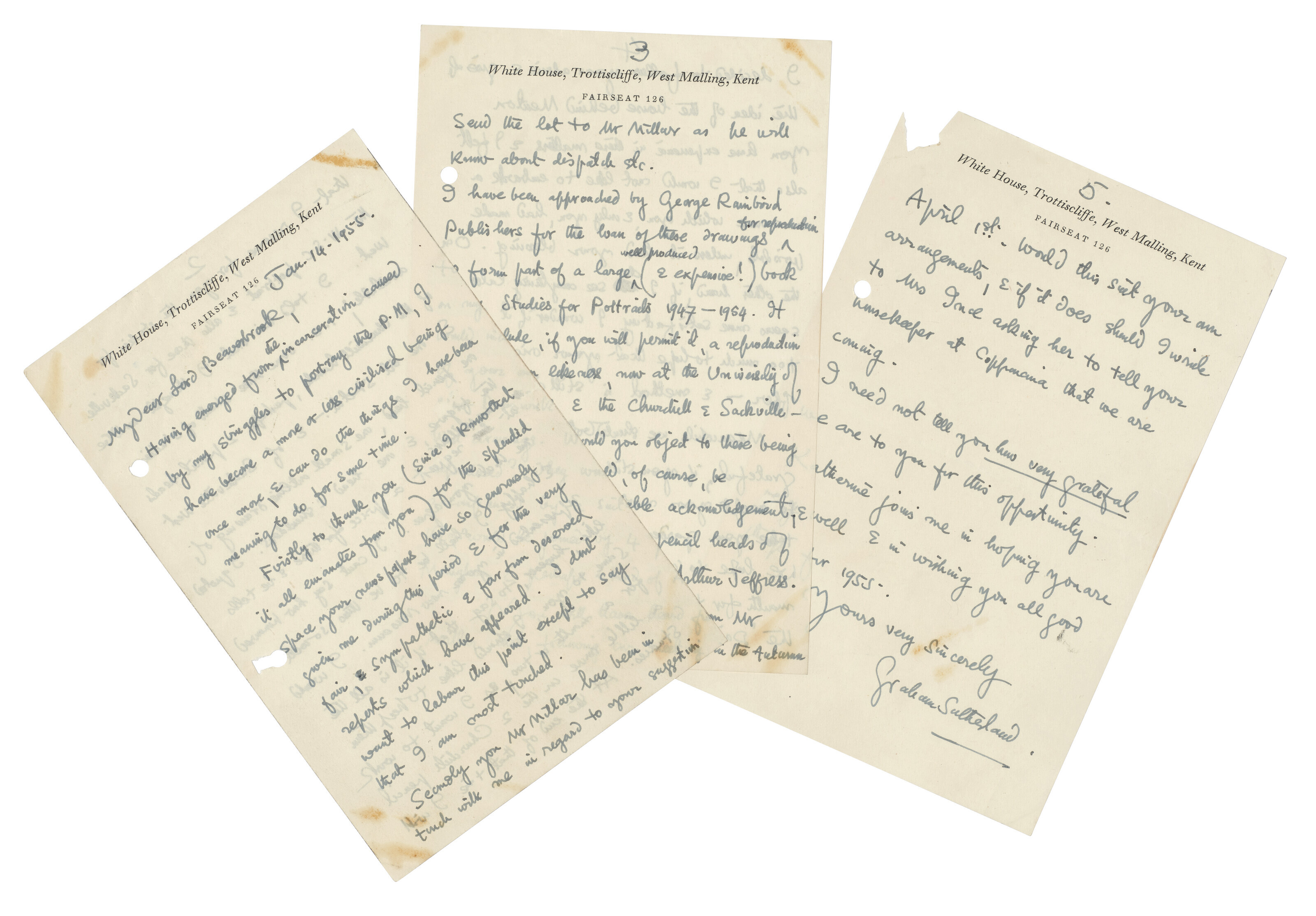 Graham Sutherland (1903-1980), 24 autograph letters and 7 typed letters ...