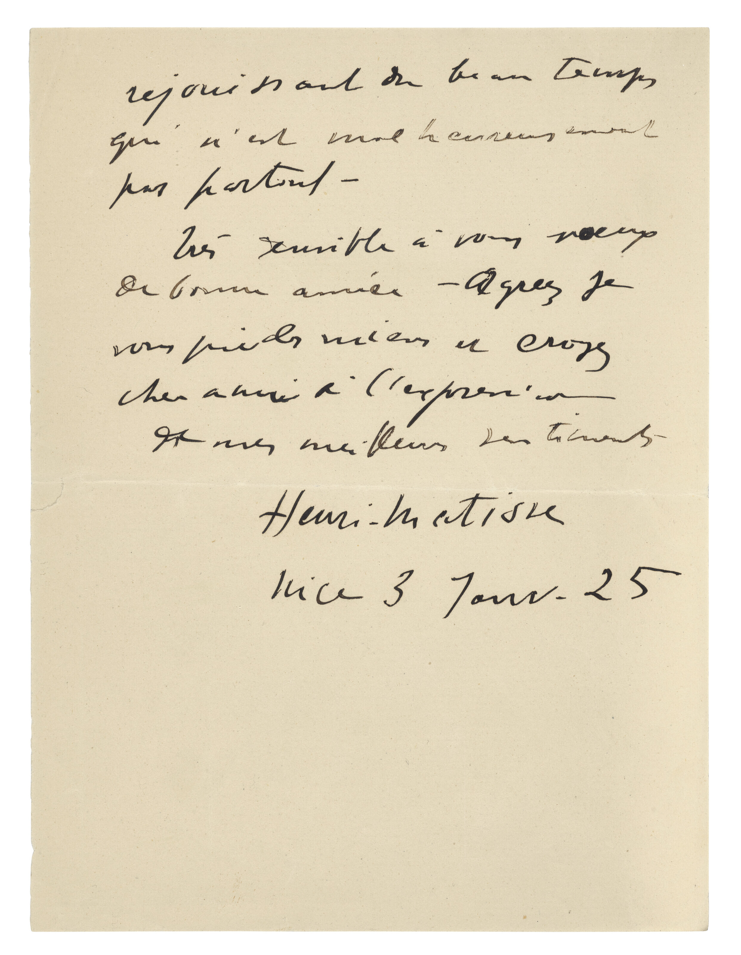 Artists – France, Collection of 12 letters by artists including Signac ...