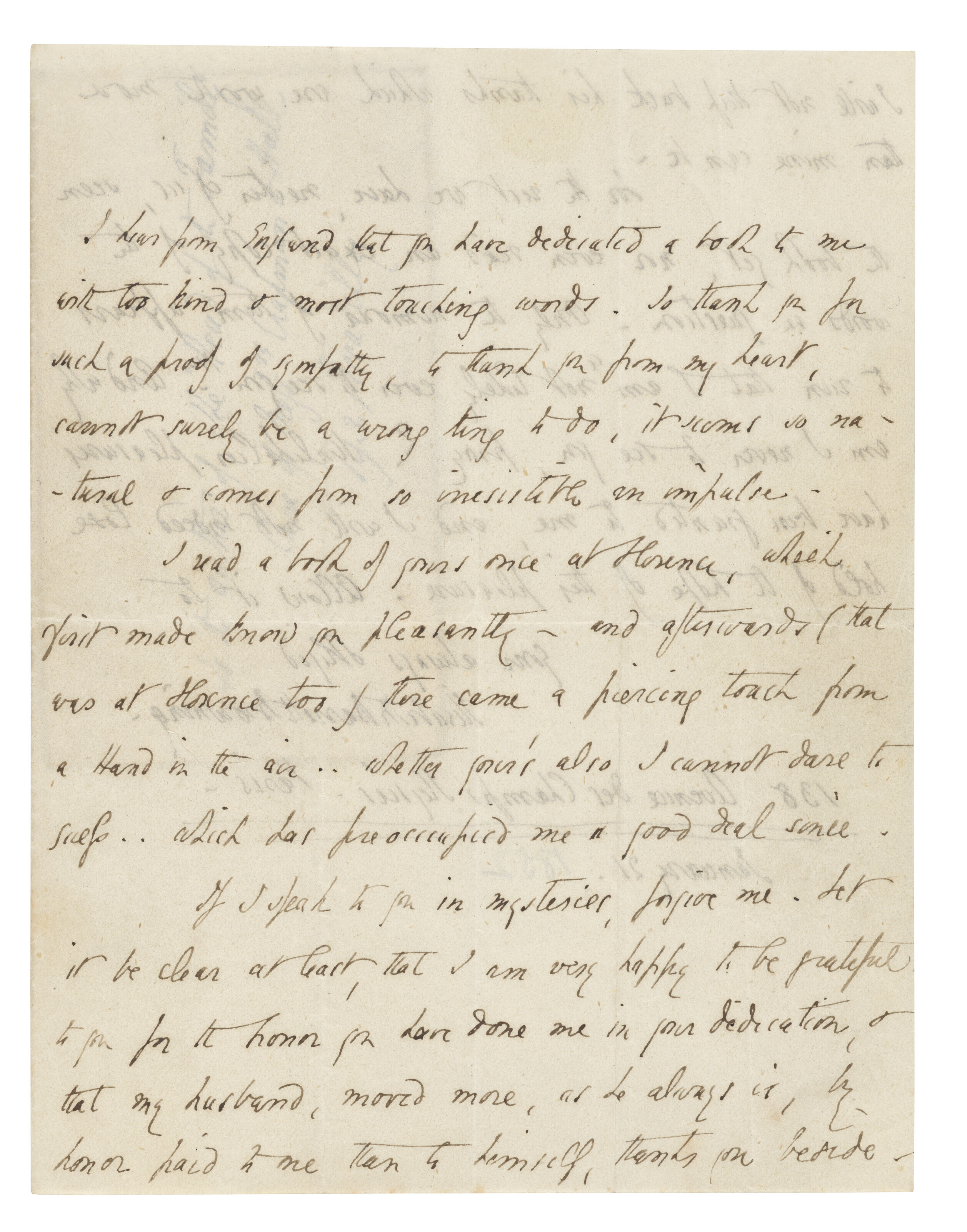 Elizabeth Barrett Browning (1806-1861), Six autograph letters signed ...