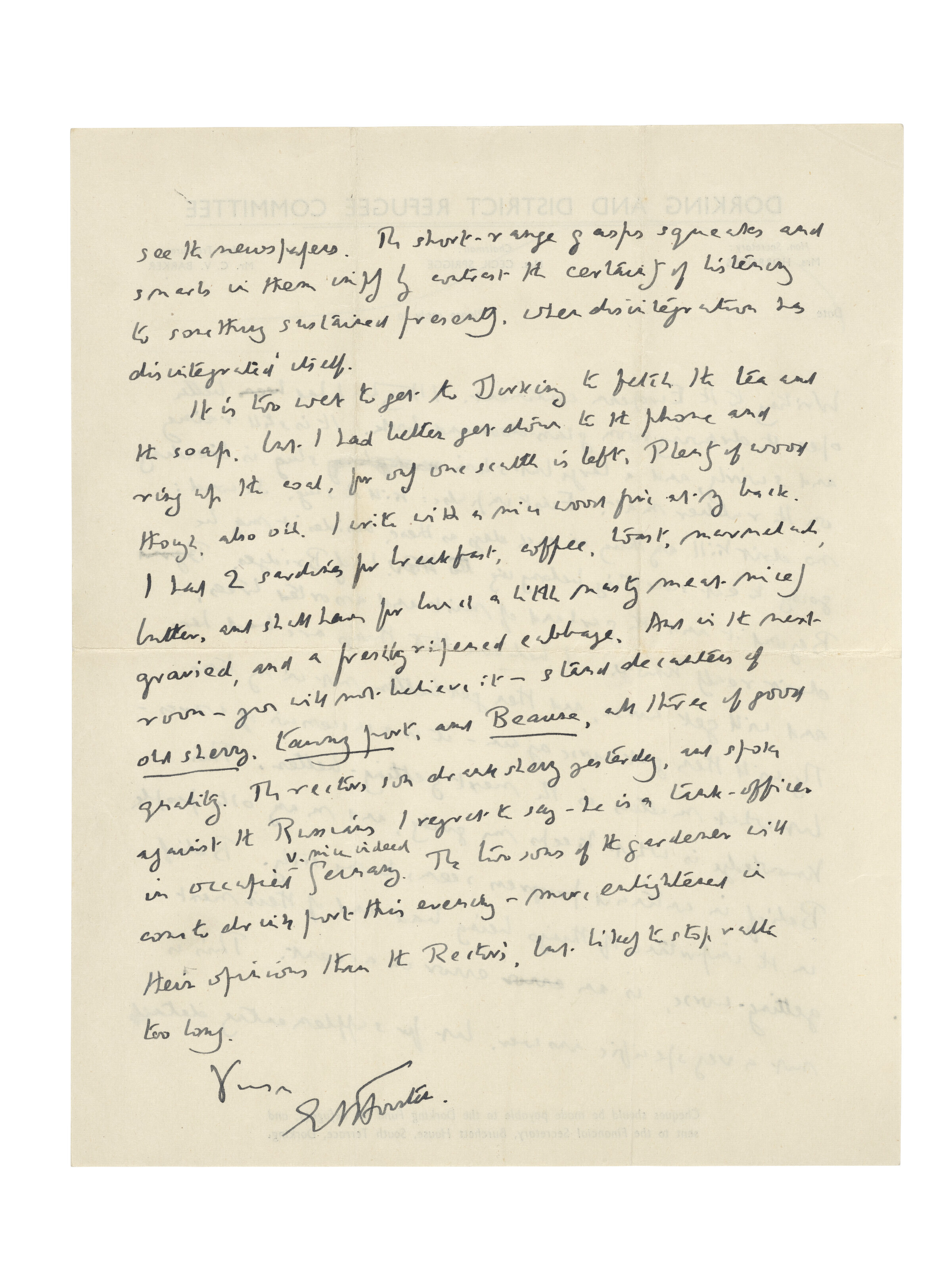 Edward Morgan Forster (1879-1970), Series of 34 autograph letters and ...