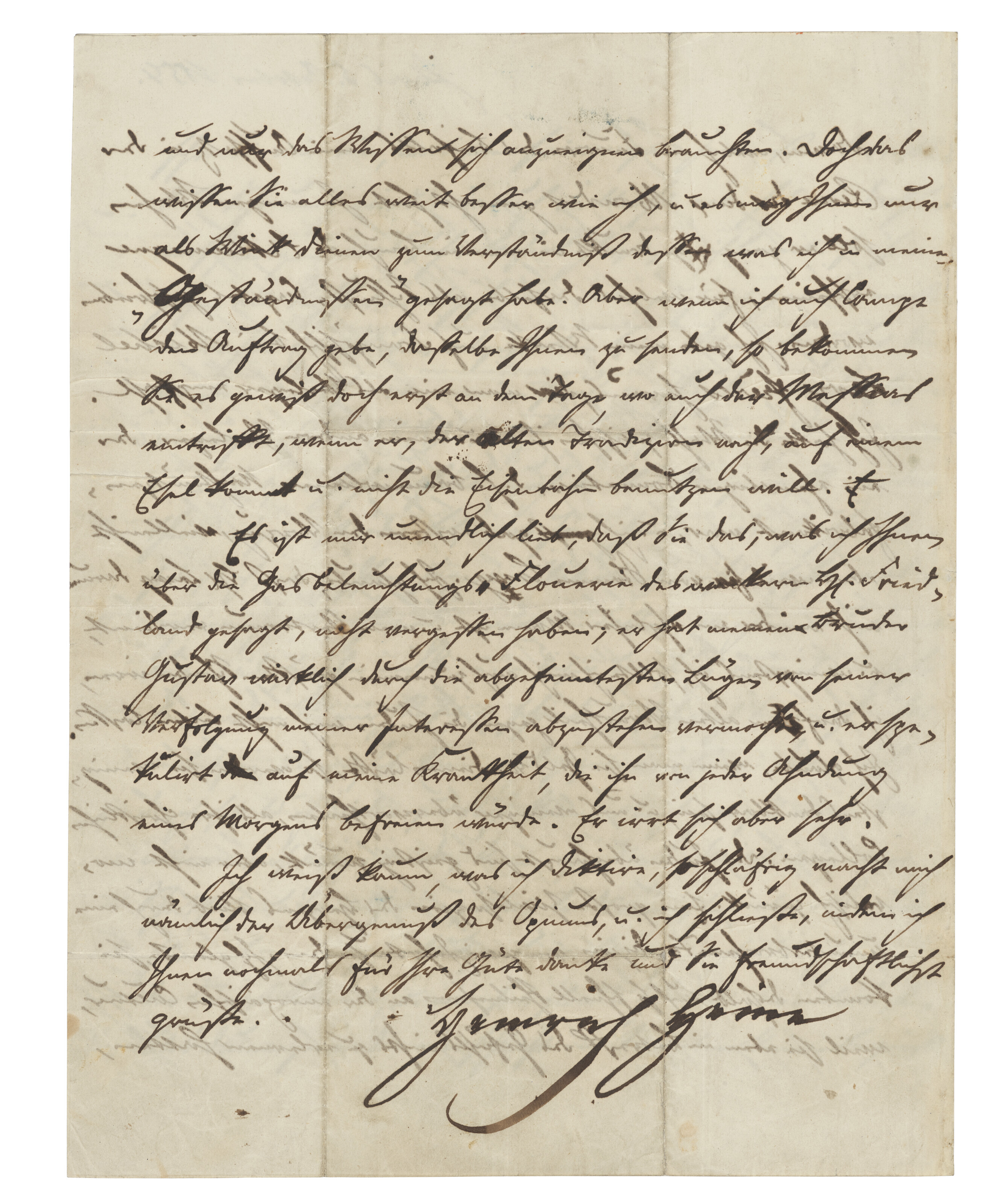 Heinrich Heine (1797-1856), Letter signed ('Heinrich Heine') to Joseph ...