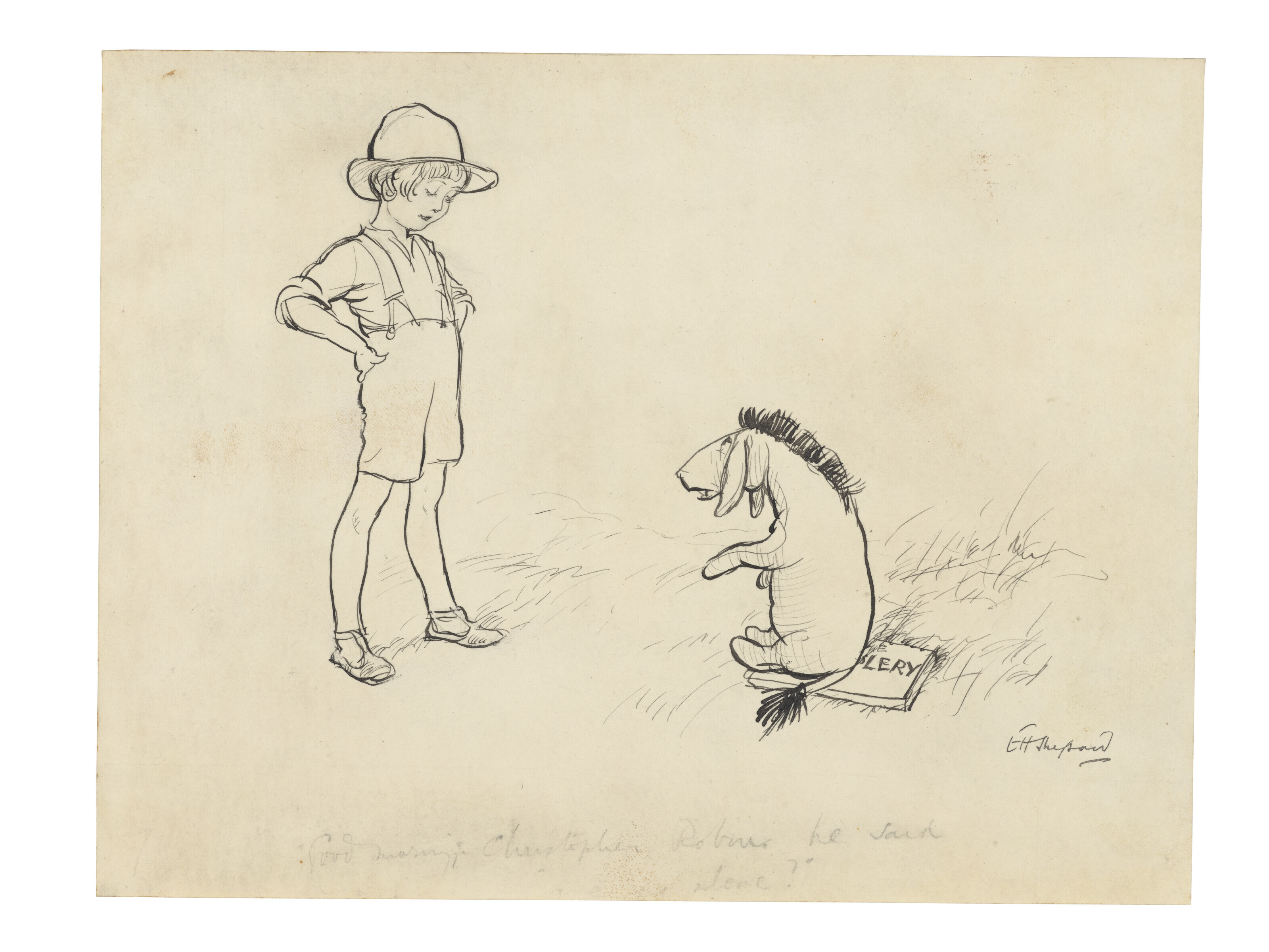 Ernest Howard Shepard (1879-1976), ‘Good morning, Christopher Robin, he ...