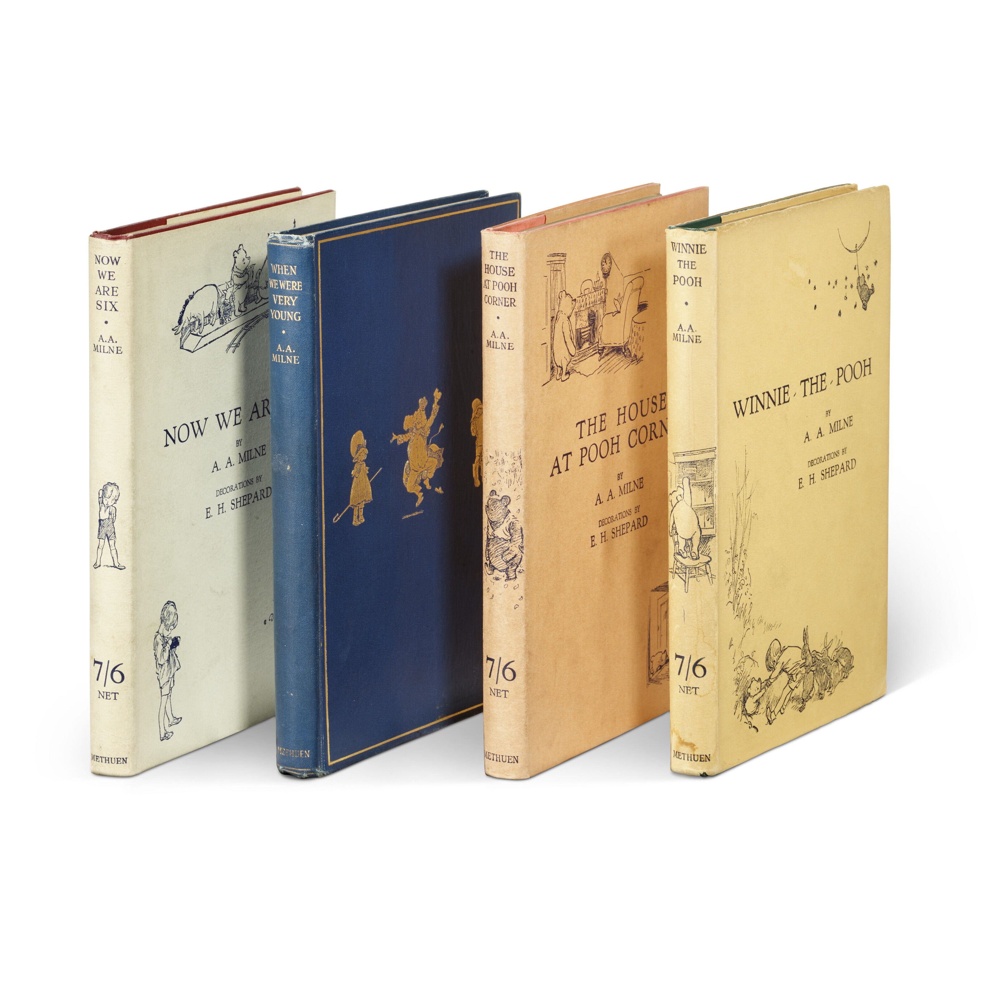 A.A. Milne (1882-1956), Set of the four Pooh books, comprising: When We ...
