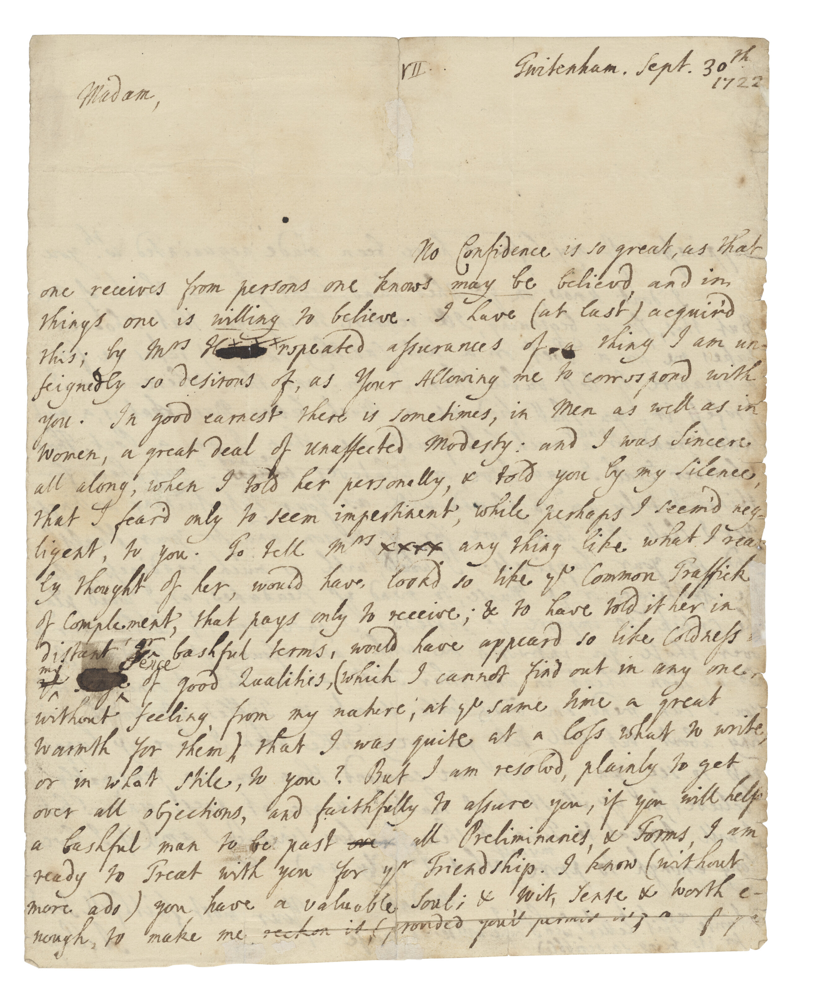 Alexander Pope (1688-1744), Ten autograph letters, of which seven ...