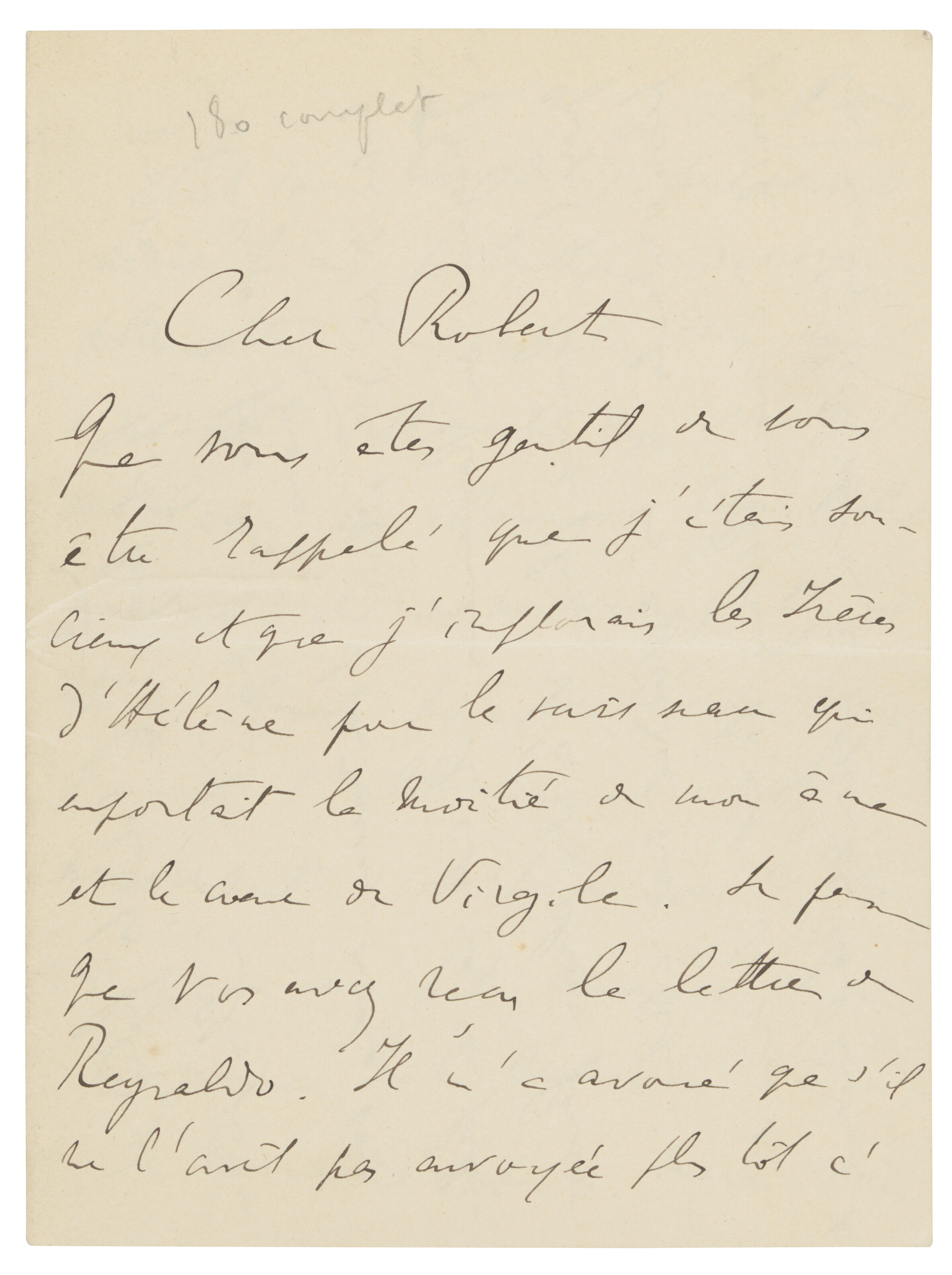 Marcel Proust (1871-1922), Autograph letter signed ('Marcel Proust') to ...