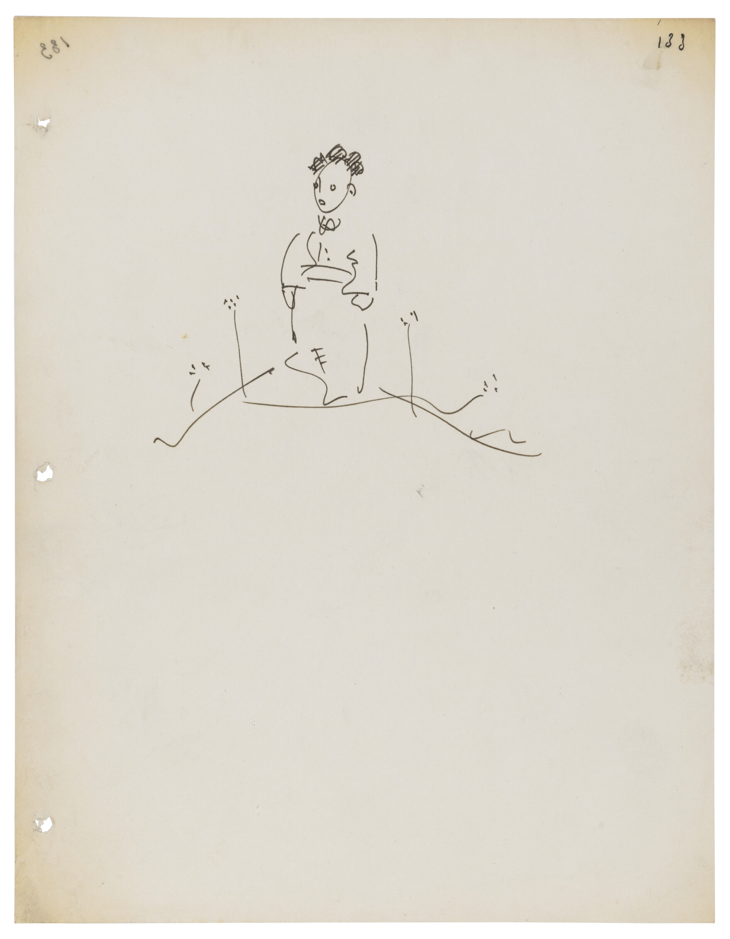Antoine de Saint-Exupéry (1900-1944), An original sketch of the Little ...
