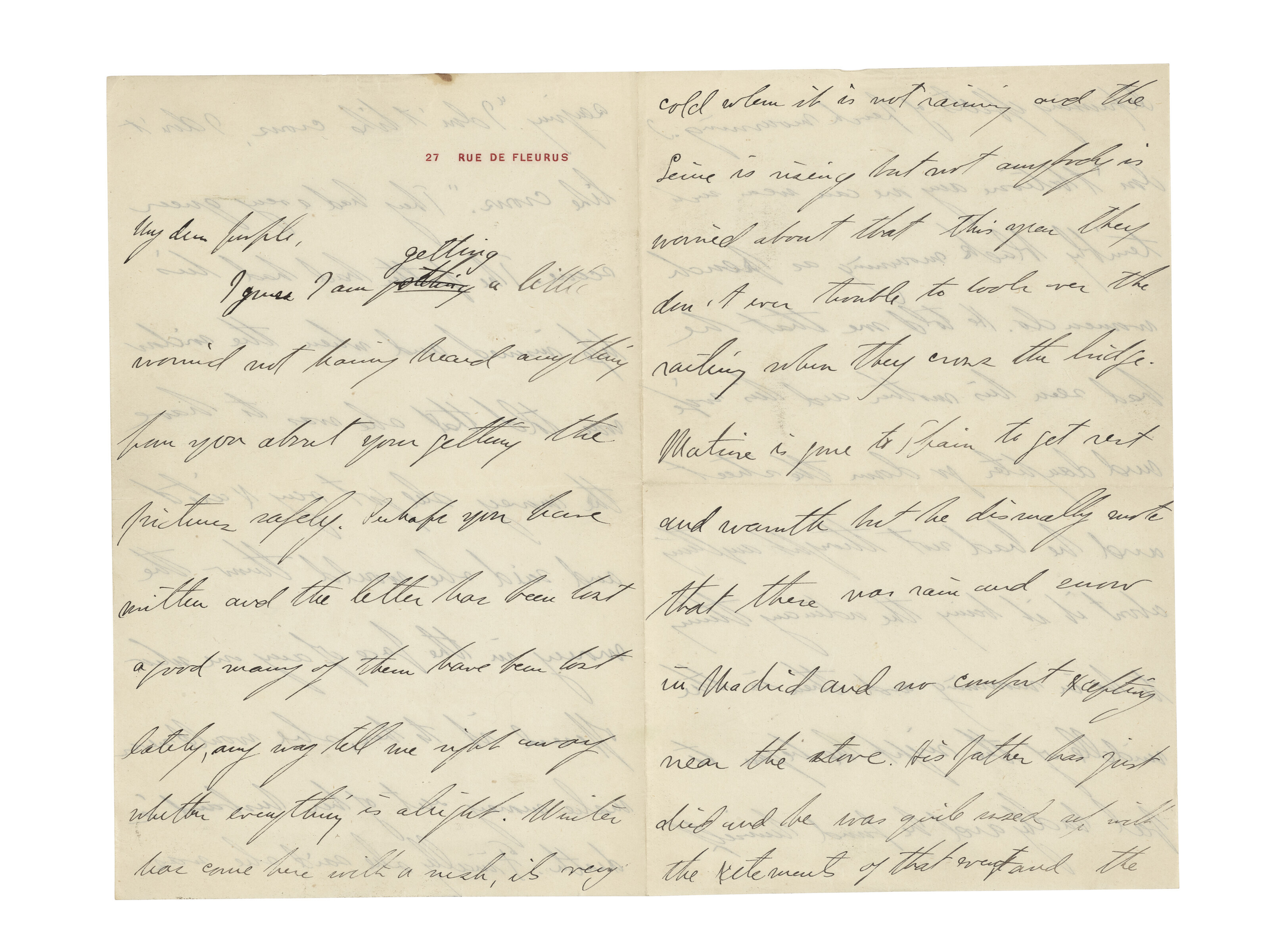 Gertrude Stein (1874-1946) and others, Autograph letters signed by ...