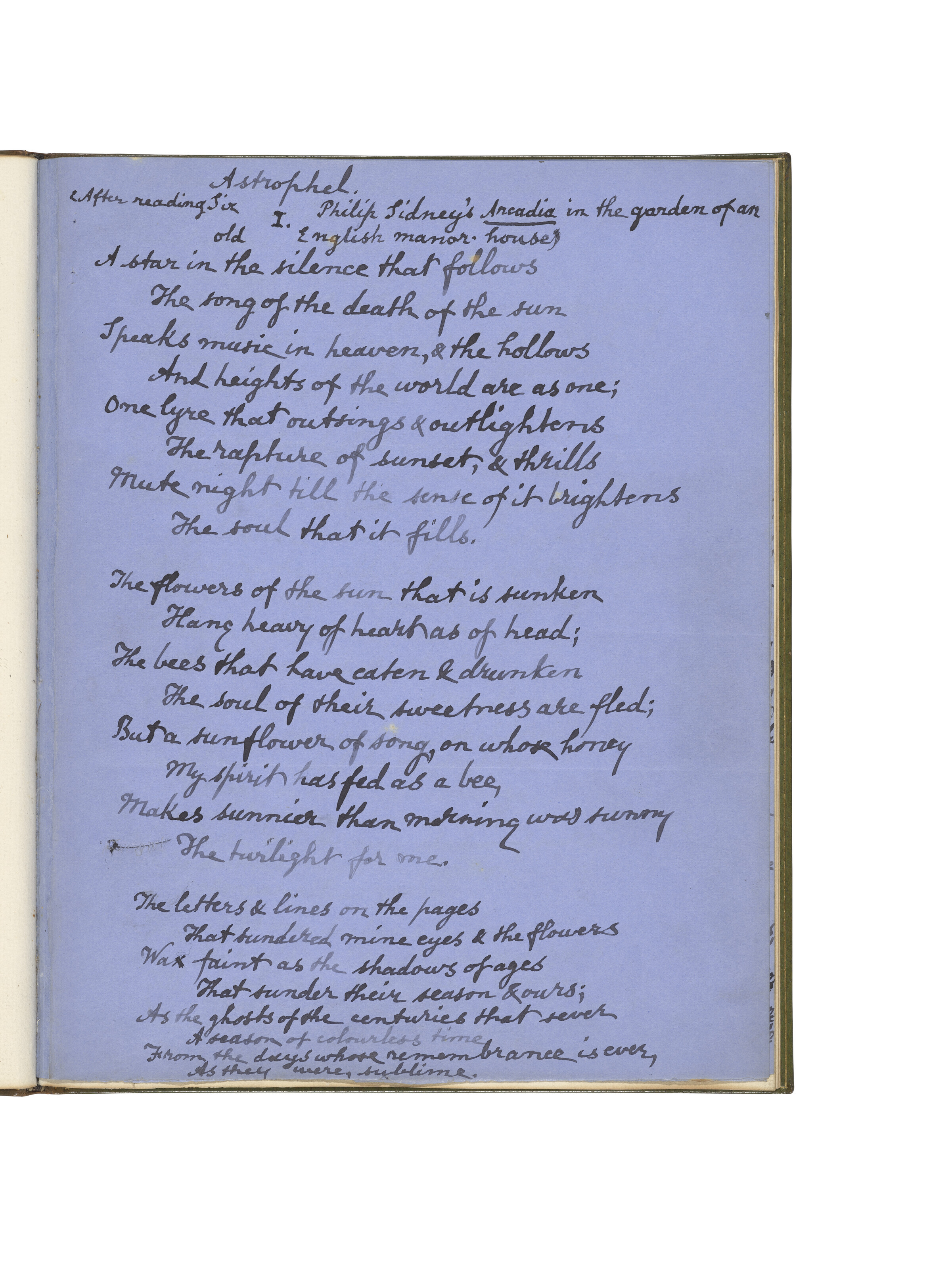 Algernon Charles Swinburne (1837-1909), Autograph manuscript signed ...