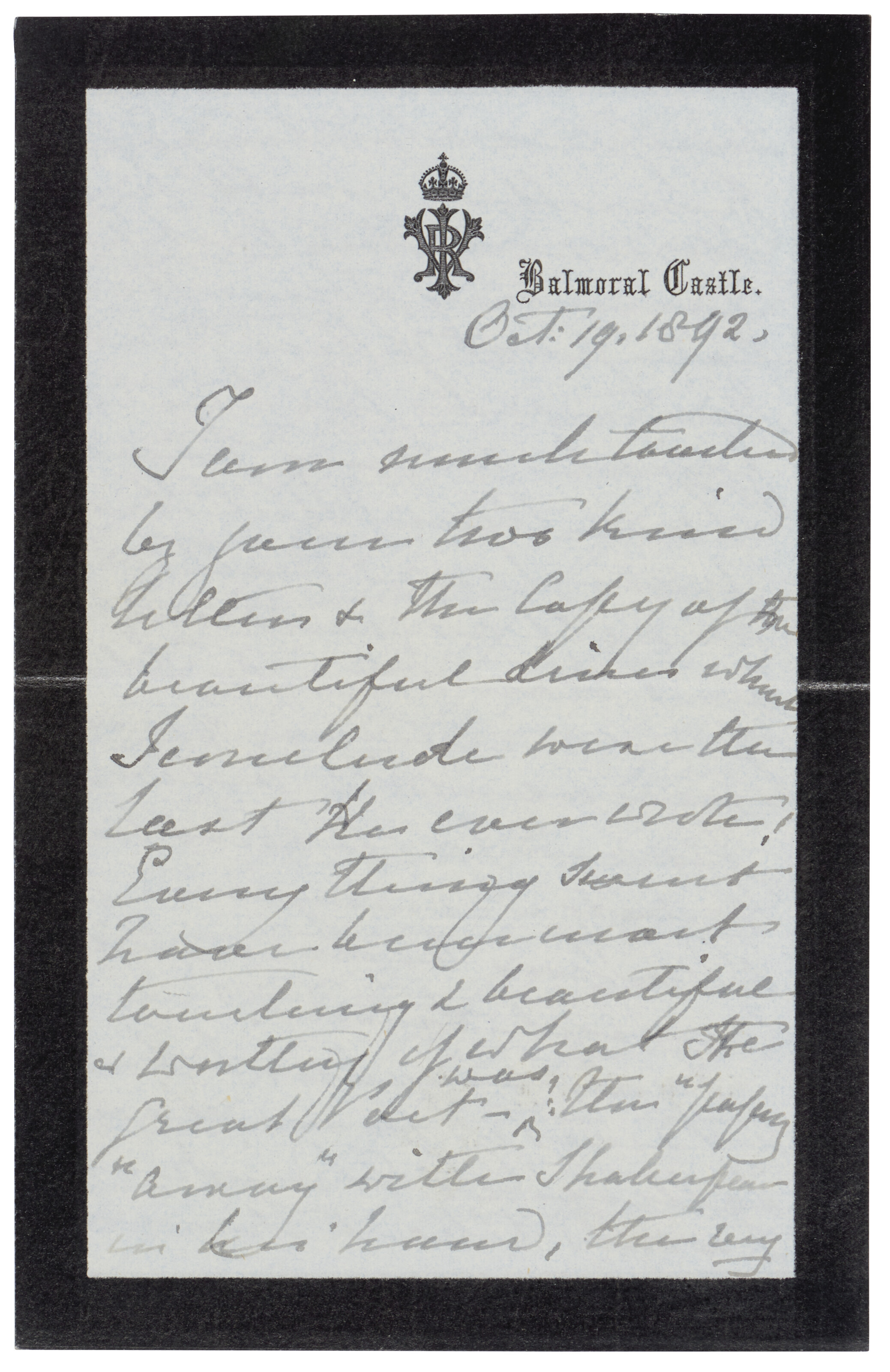 Victoria (1819-1901), Queen of the United Kingdom, Autograph letter ...